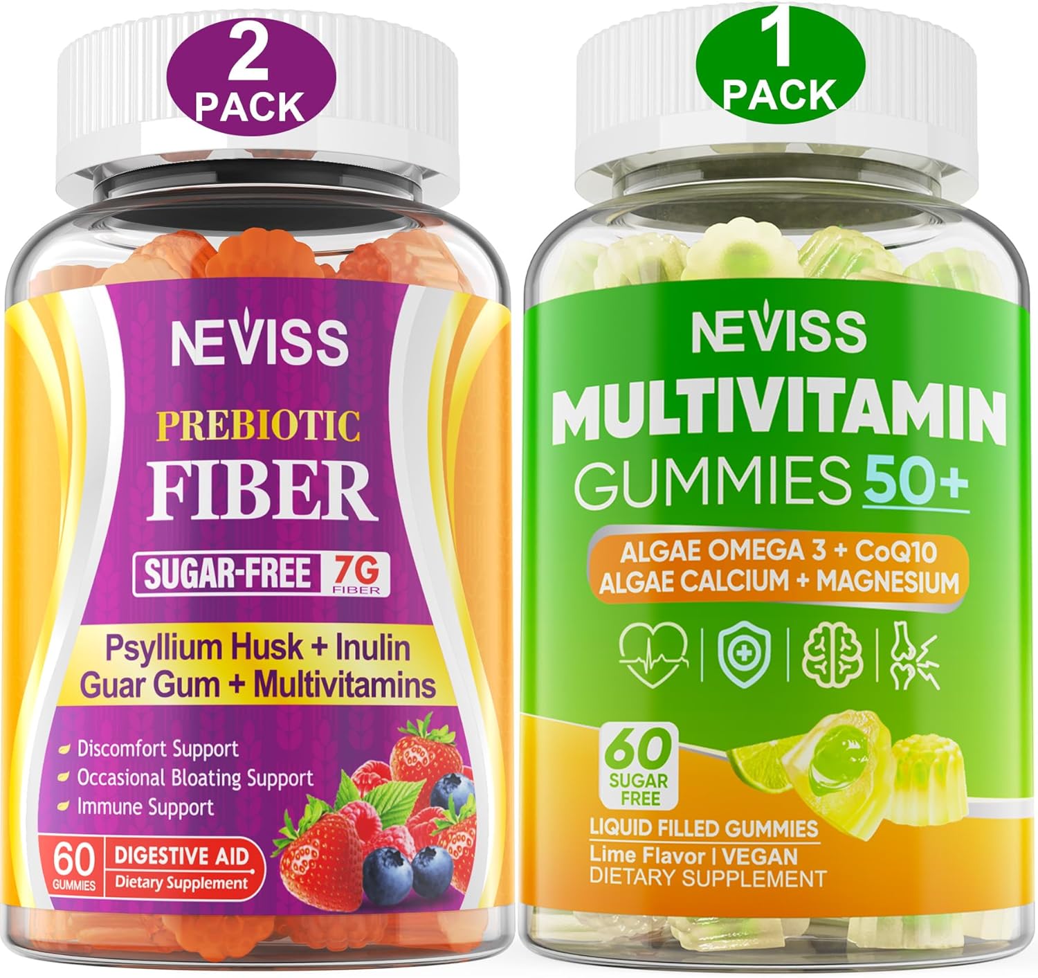 Amazon.com: NEVISS Bundle - Women & Men's 50+ Multivitamin 1 Pack and ...
