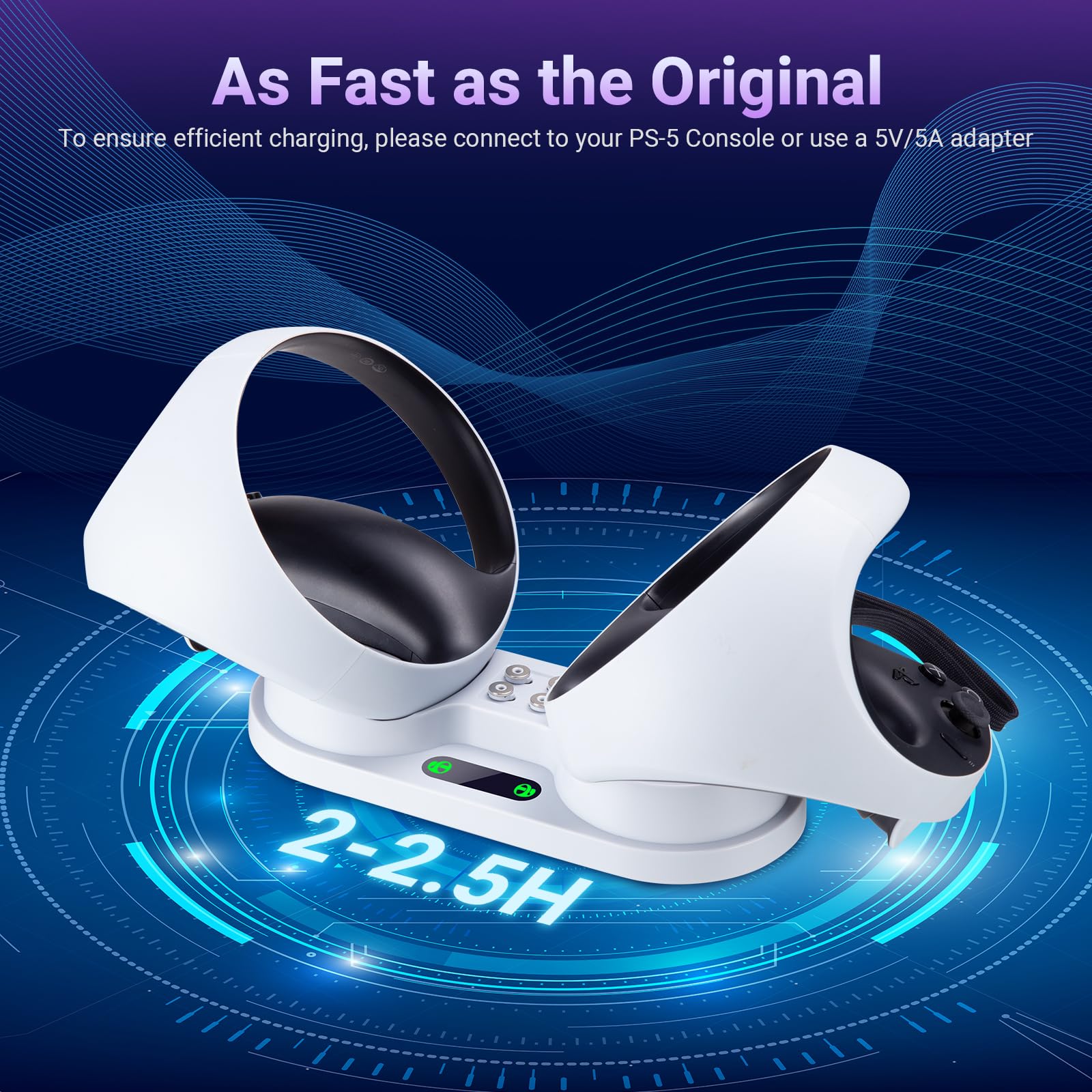 Snapklik.com : Charging Station For PSVR 2, Dual Fast Charger For PS ...