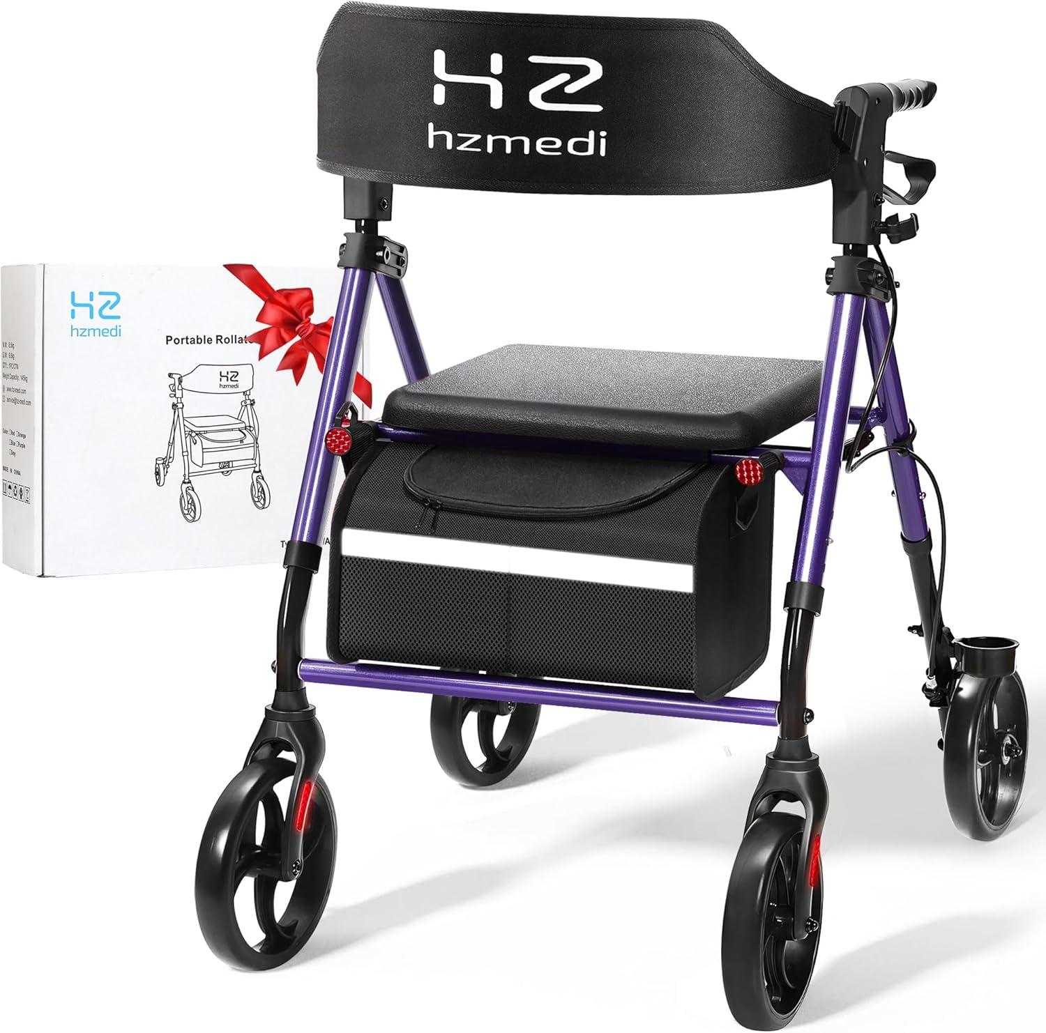 Amazon.com: Walkers for Seniors, Foldable Rollator Walker with Durable ...