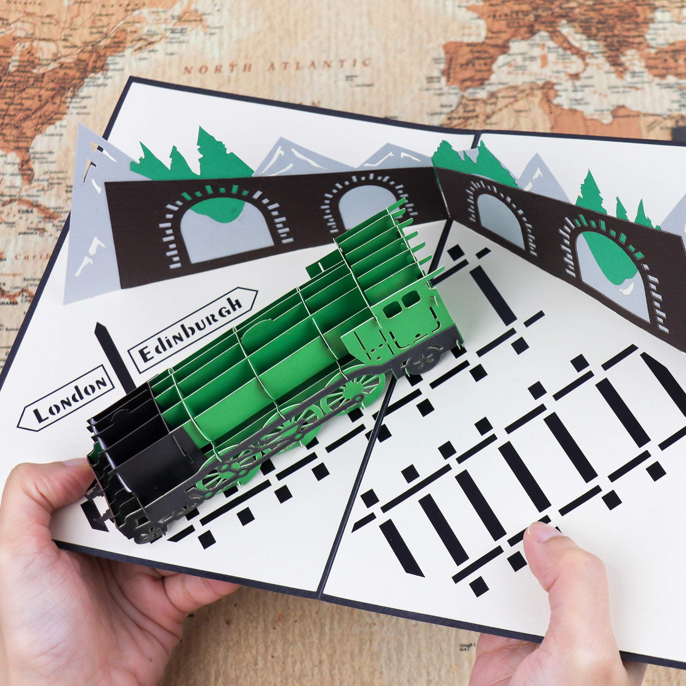 Buy Cardology - Steam Train Pop Up Card - Flying Scotsman Birthday Card ...