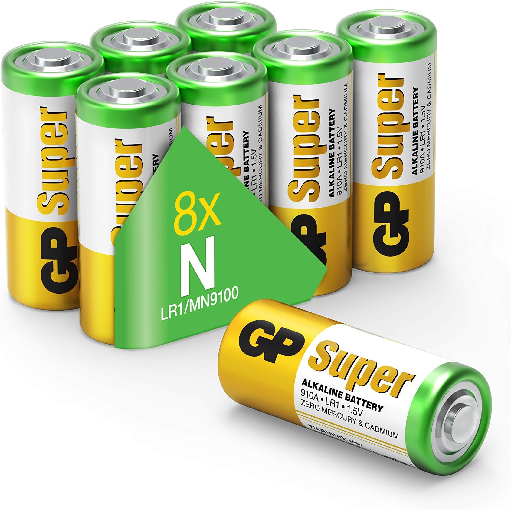 GP Extra Alkaline LR1 Batterien | kompatibel mit Typ 910A, Lady, N, E90 ...