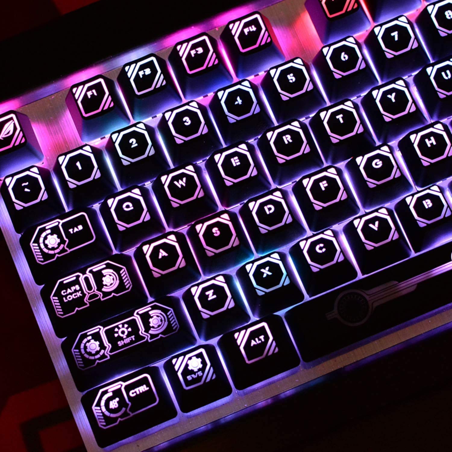 104 Keycaps RO G Style Backlit Keycap Switch for Corsair K65 K68 K70 ...