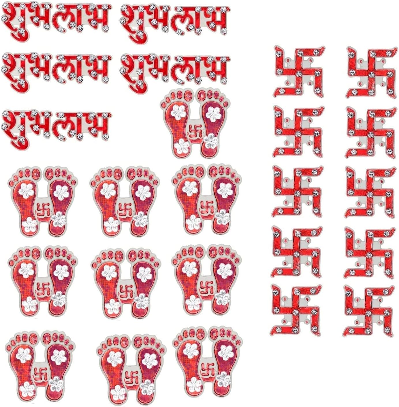 Amazon.com: Embroidery Charan Paduka Sticker,Swastik Stickers Om ...