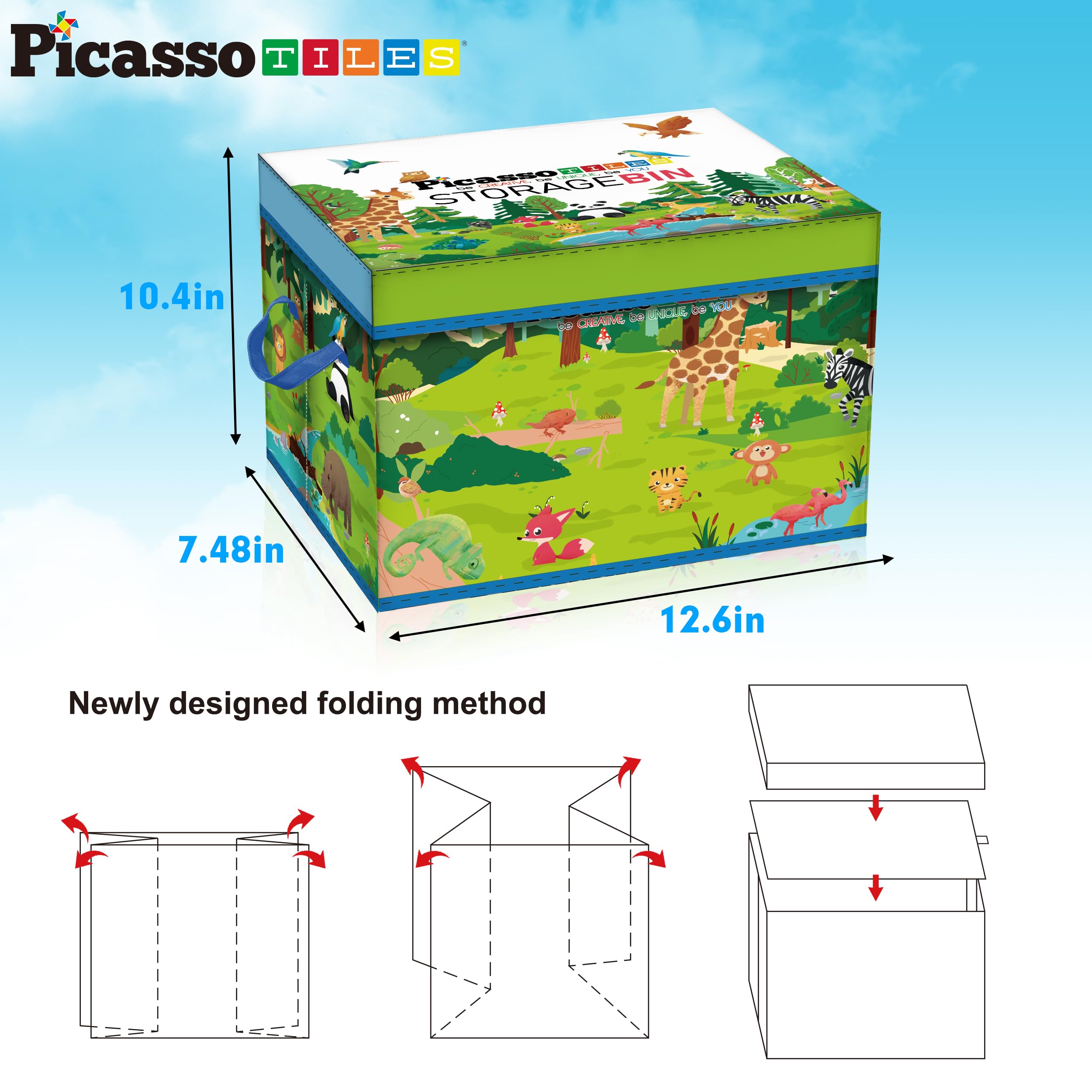 Snapklik.com : PicassoTiles Foldable Toy Storage Chest Box Forest ...