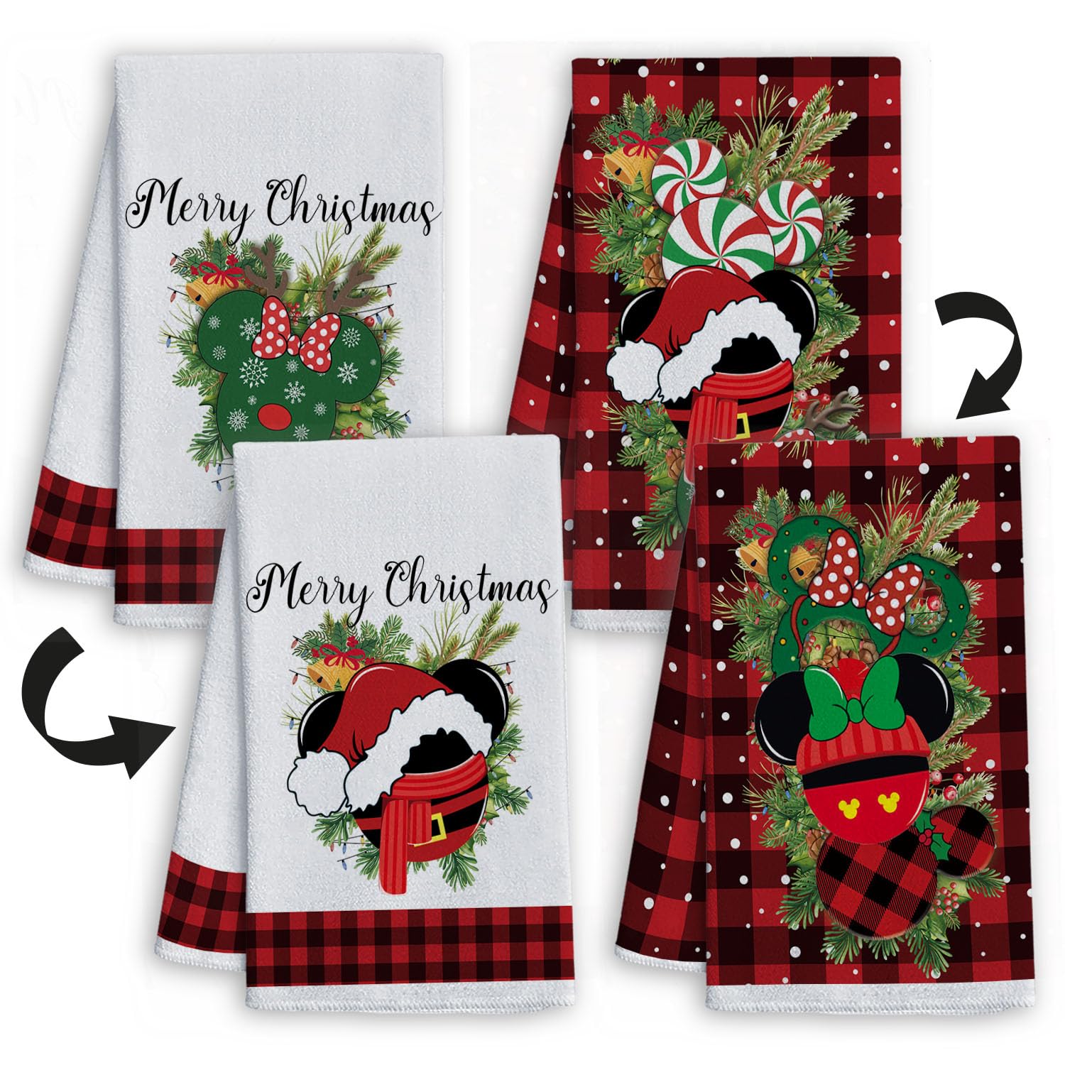 Amazon.com: YWZQRU Christmas Kitchen Towels Set of 2 - Christmas ...