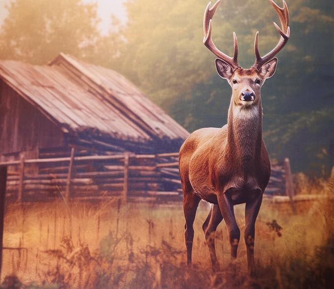 Amazon.com: Mook Fabrics Cotton Wildlife White Tail Deer (36" Panel ...
