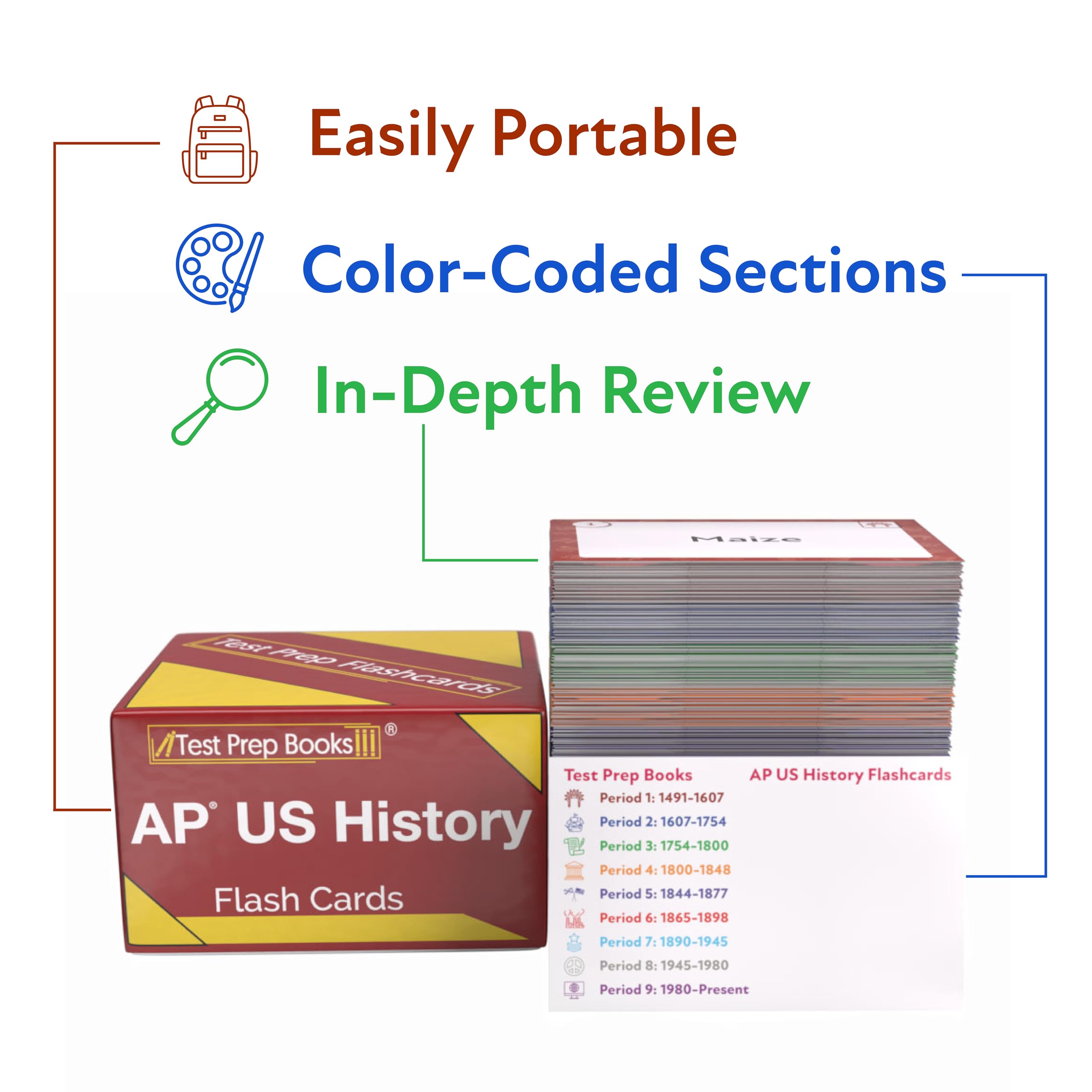 Snapklik.com : AP US History Study Cards 2024-2025: AP US History ...
