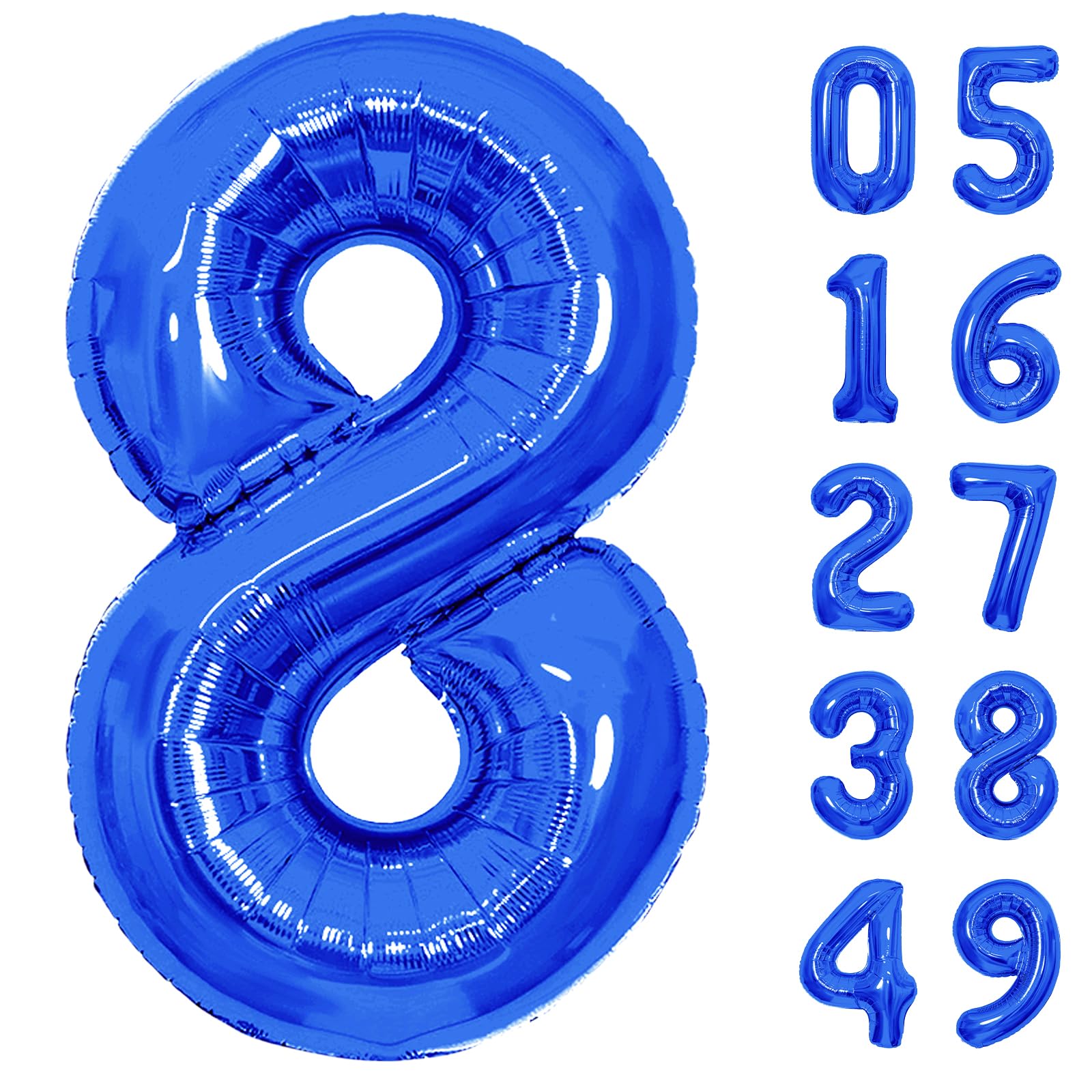 Amazon.com: 40 Inch Giant Navy Blue Number Balloon, Mylar Foil Helium ...