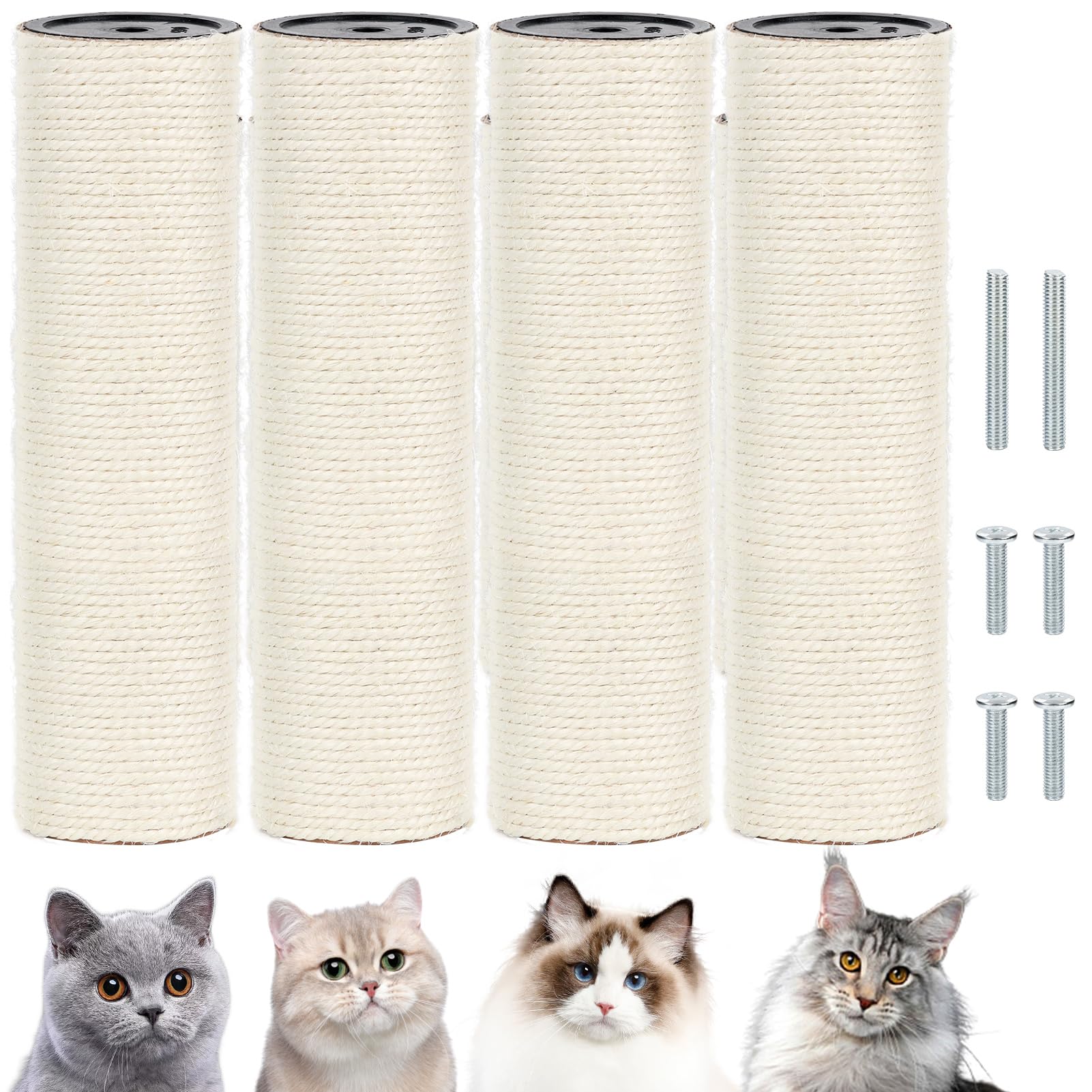 Snapklik.com : 4 PCS M8 Cat Scratching Post Replacement, 11.8 X 3.1 In ...