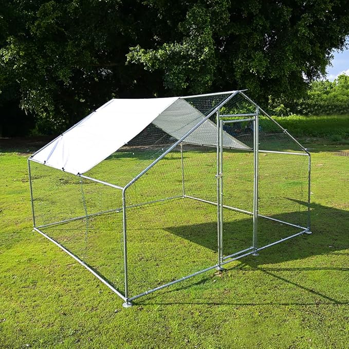 Amazon.com: Large 10ft Metal Chicken Coops, Spire Shaped Duck Pens for ...