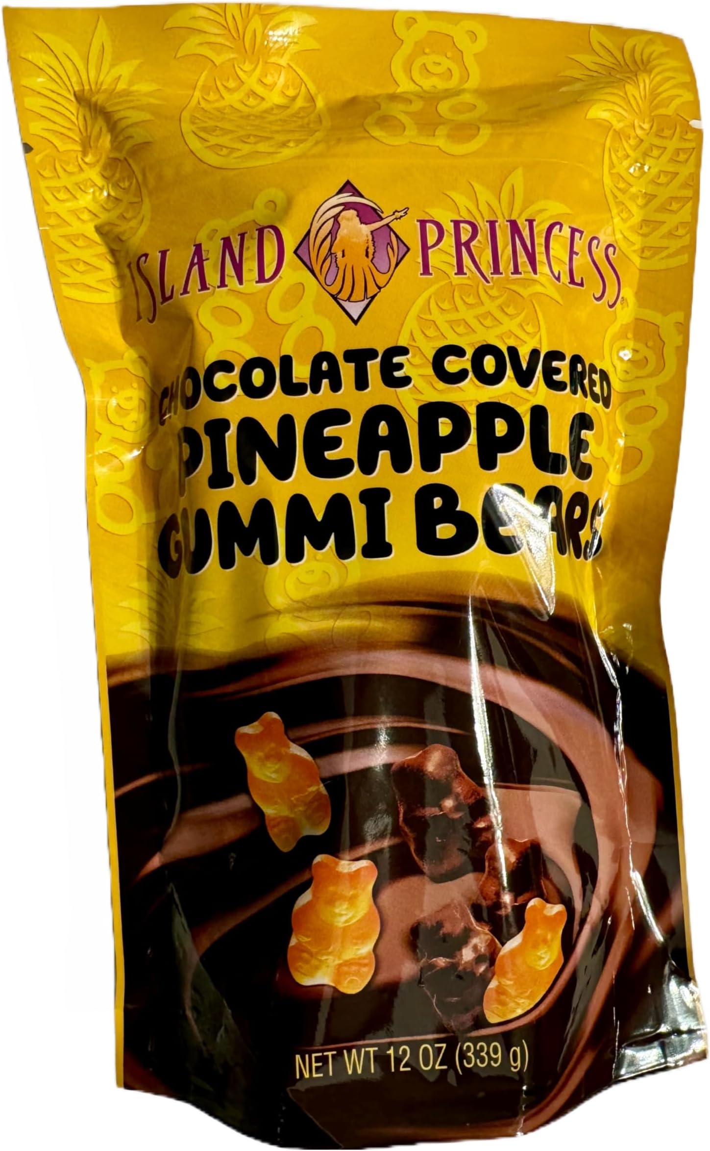 Amazon.com: Island Princess Chocolate Covered Pineapple Gummi Bears 12 ...