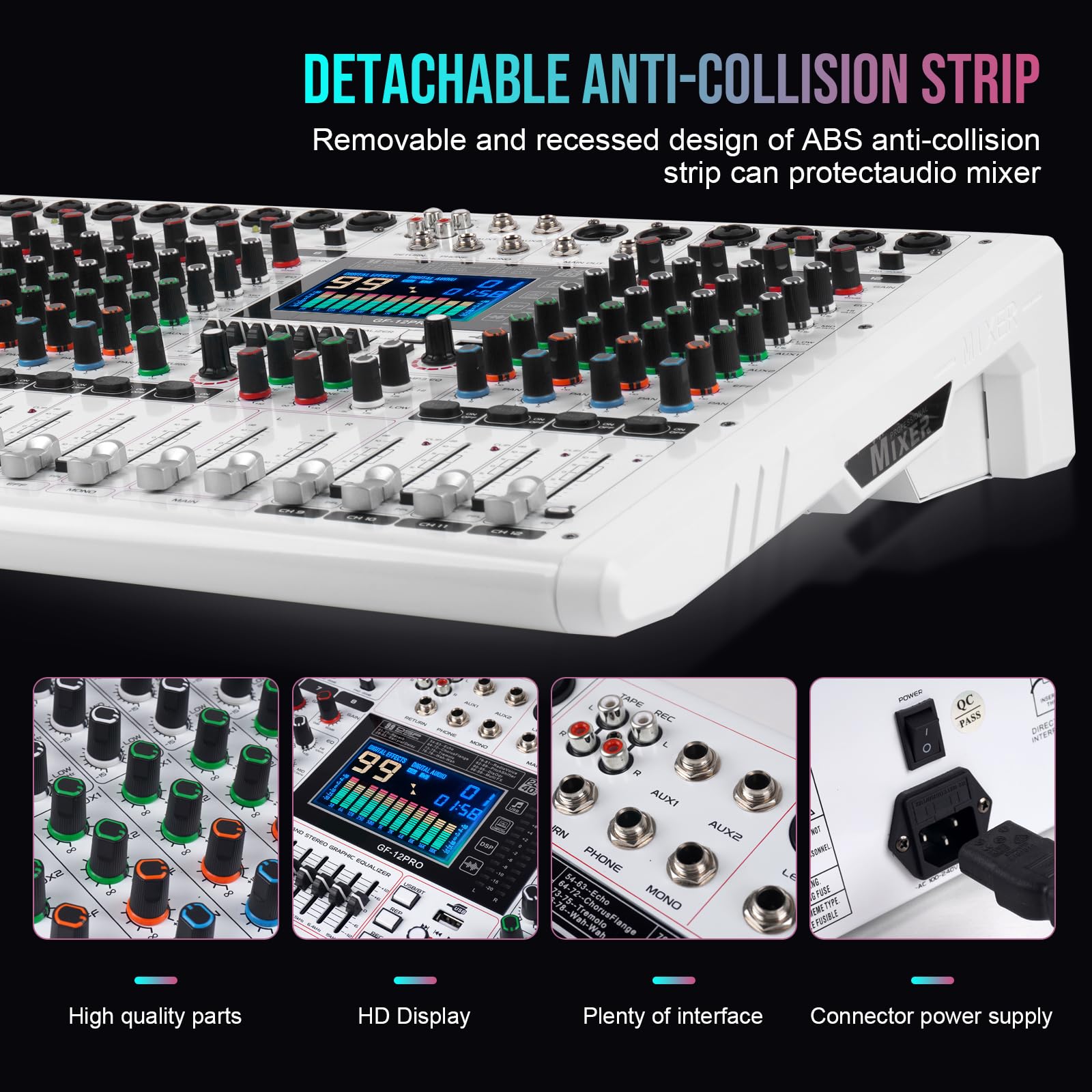 Snapklik.com : GF12PRO Multi-Function 12-Channel Audio Mixer Large LCD ...