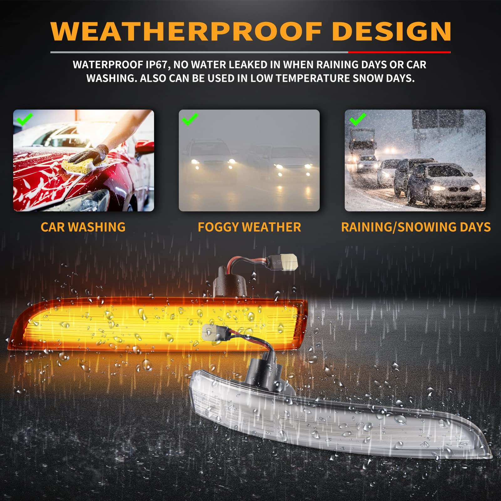 Snapklik.com : Gempro LED Side Mirror Turn Signal Light Sequential ...