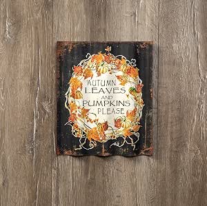Amazon.com: Ragon House Autumn Leaves Metal Sign : Home & Kitchen