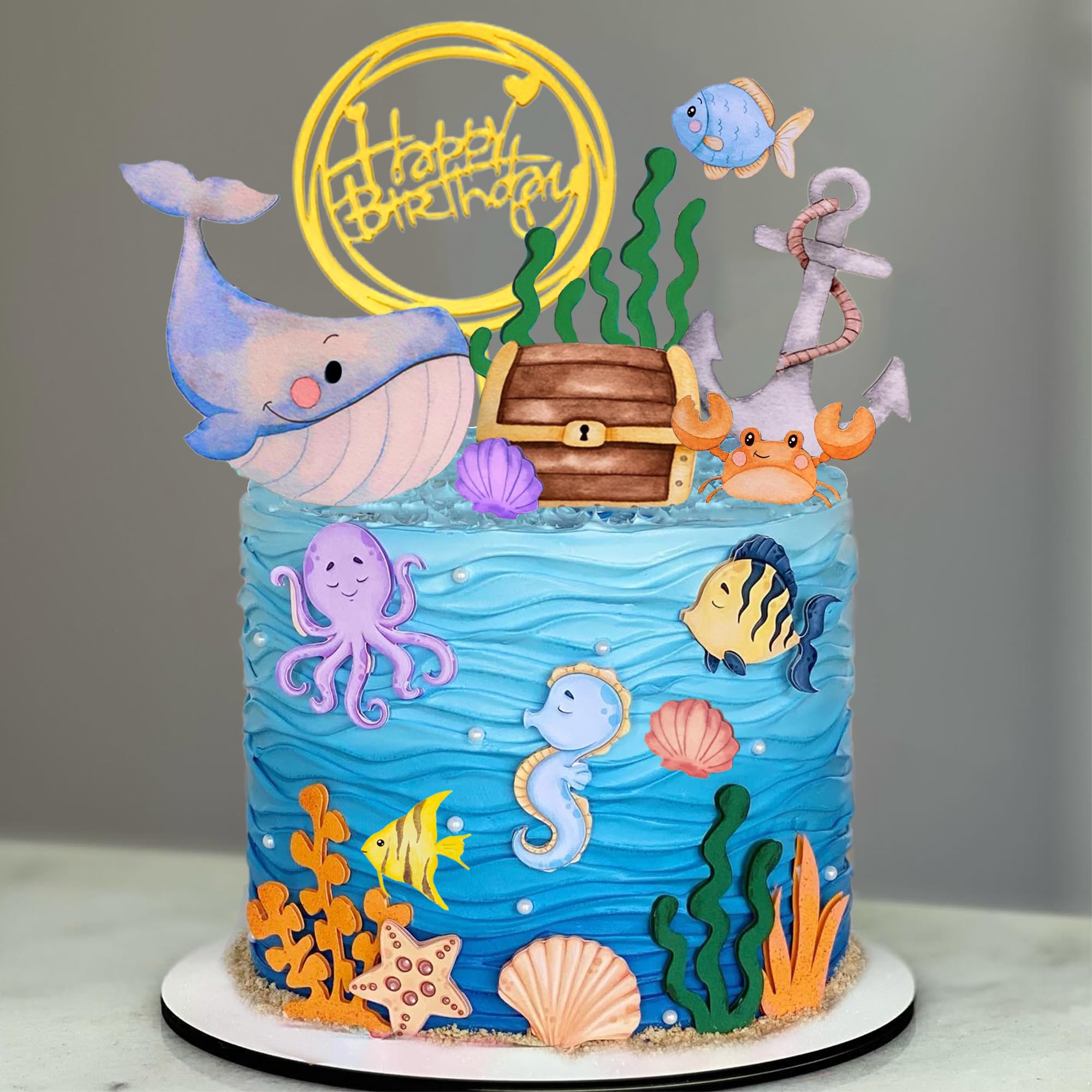 Underwater Sea Animals Baby Shower Cakes Sea Life Baby Shower Cake