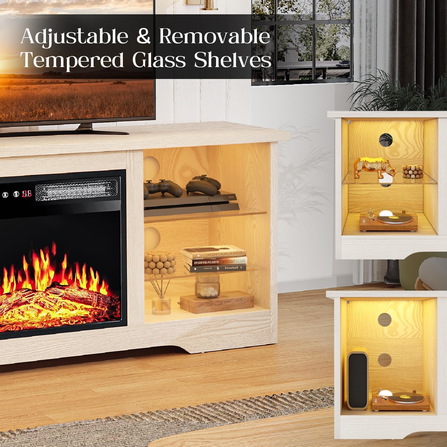 VITESSE 58 Inches Fireplace TV Stand User Manual