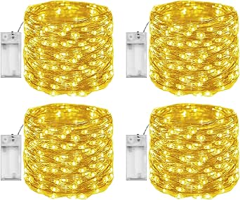 Amazon.com: Honche Honch Fairy Lights Battery Operated Indoor Copper ...