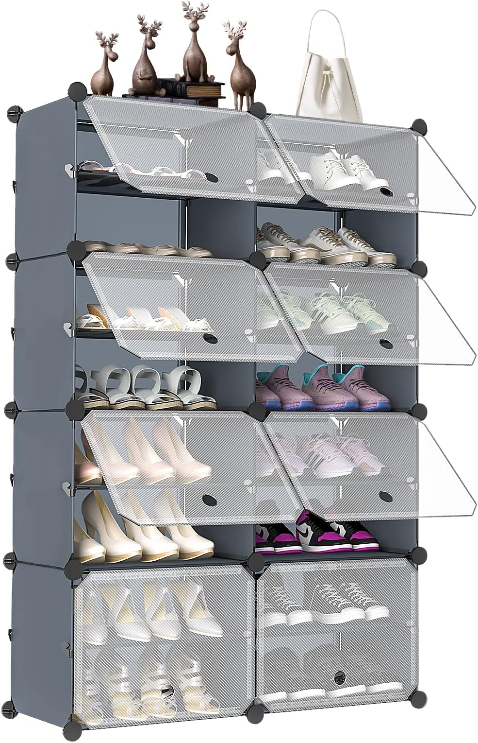 Amazon.com: UNZIPE Shoe Rack for Entryway, 6 Cube 12-Tier Shoe Storage ...