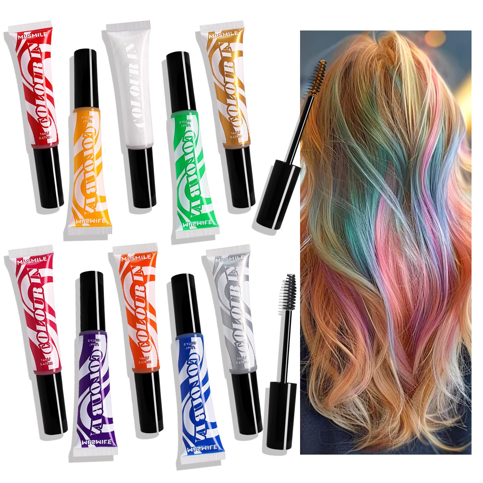 Amazon.com: MLSMILE Hair Dye for Kids, Temporary Hair Chalk for Girls ...
