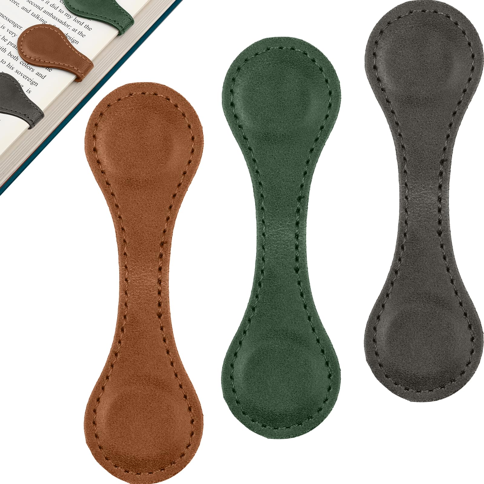 Amazon.com : Leather Bookmarks, 3 PCS Vintage Bookmarks for Reading ...
