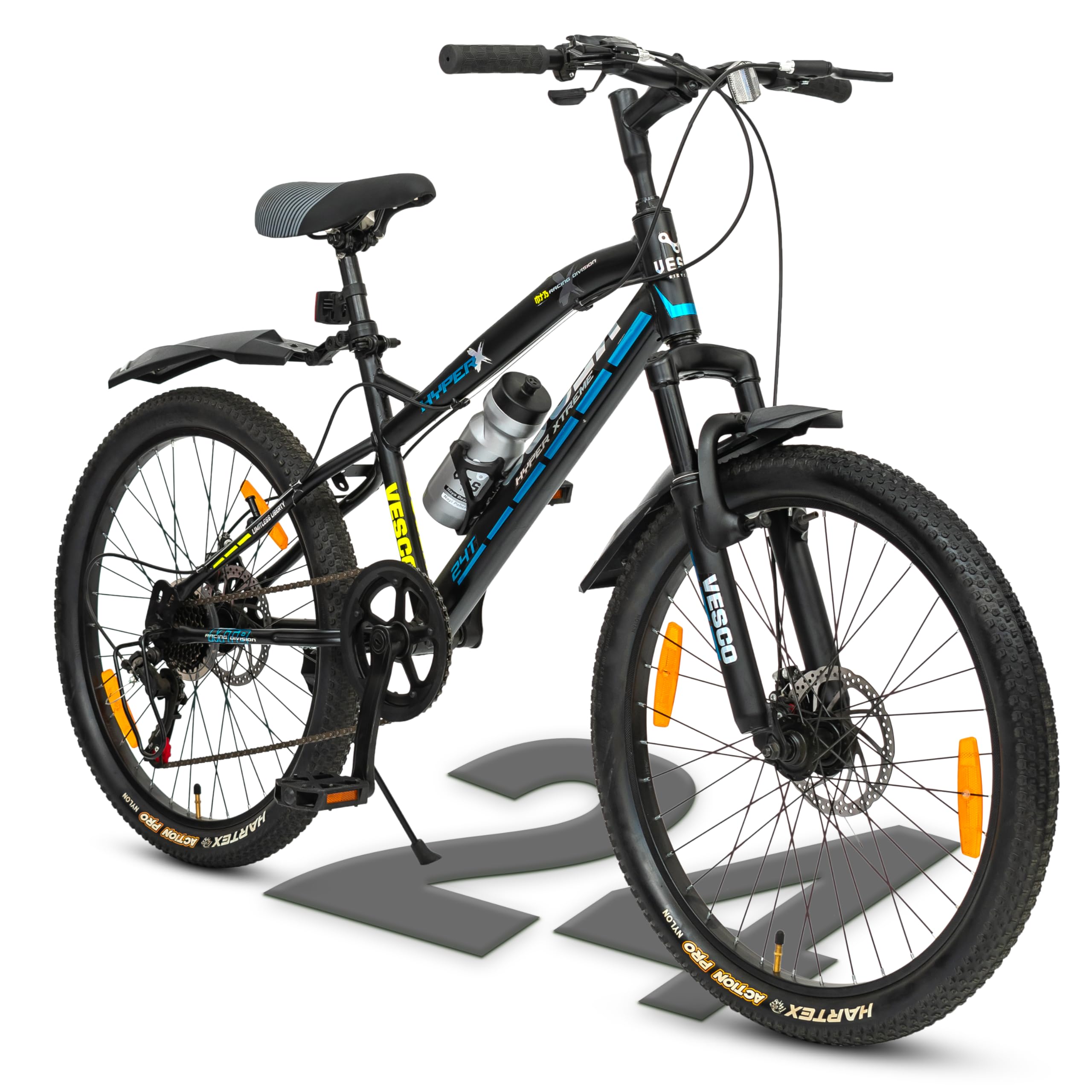 Buy VESCO Hyper-X 24T MTB 7 Speed Gear Cycle for Boys & Girls | Dual ...
