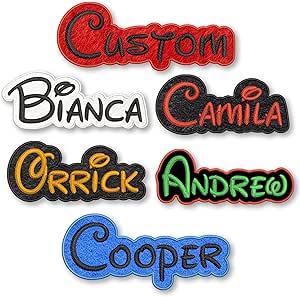 Amazon.com: Customized Name Patches Embroidered, Personalized Iron-On Patches, Custom Text Patch ...