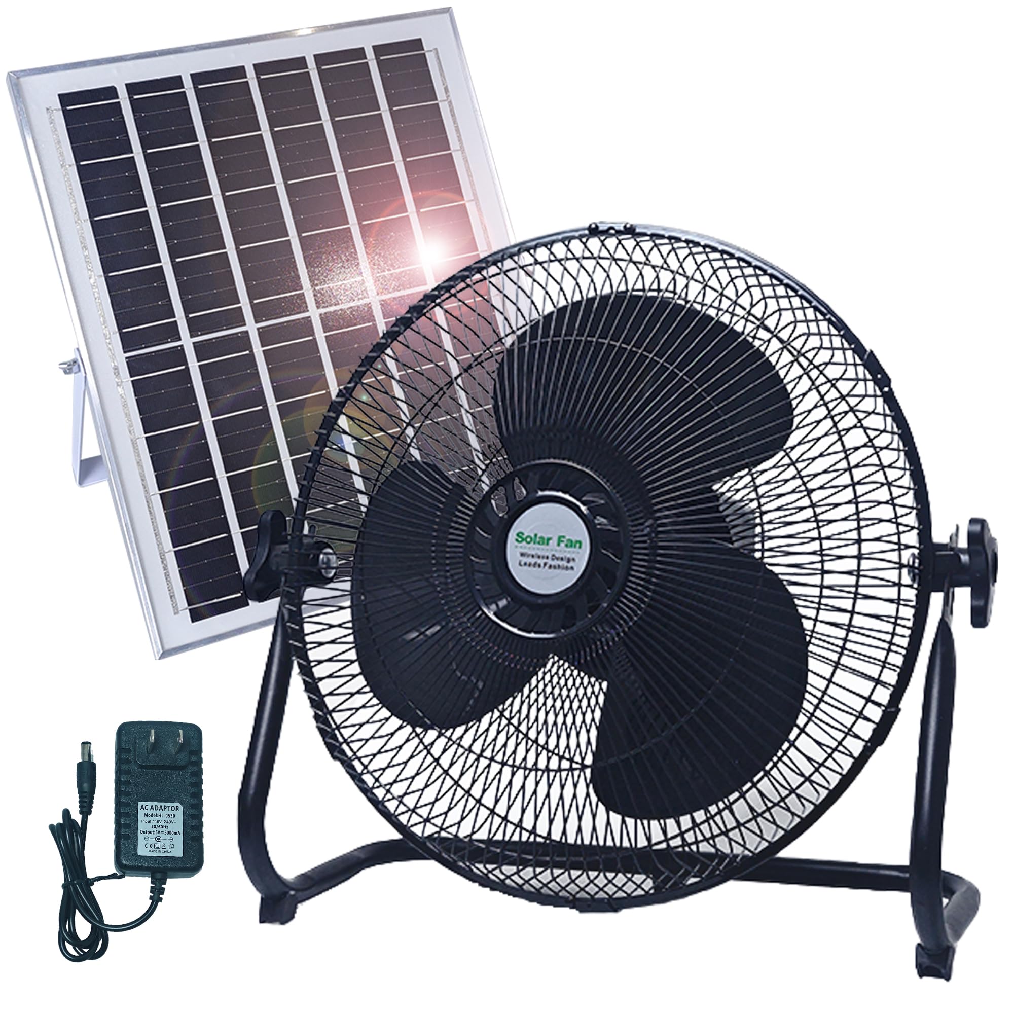 Amazon.com: AFSEMOS 12-Inch Outdoor Solar Fans for Patios, Solar & AC ...