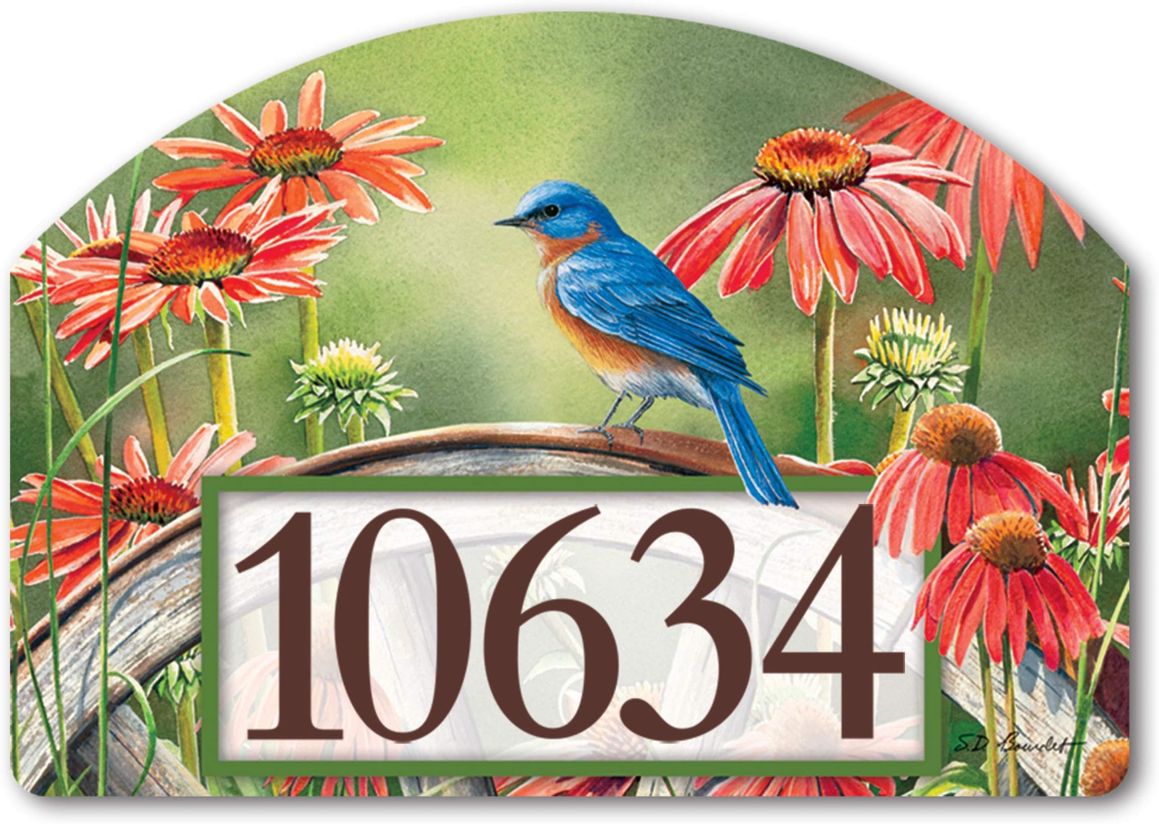 Amazon.com: Yard Design Studio M Bluebird Visit Decorative Address ...