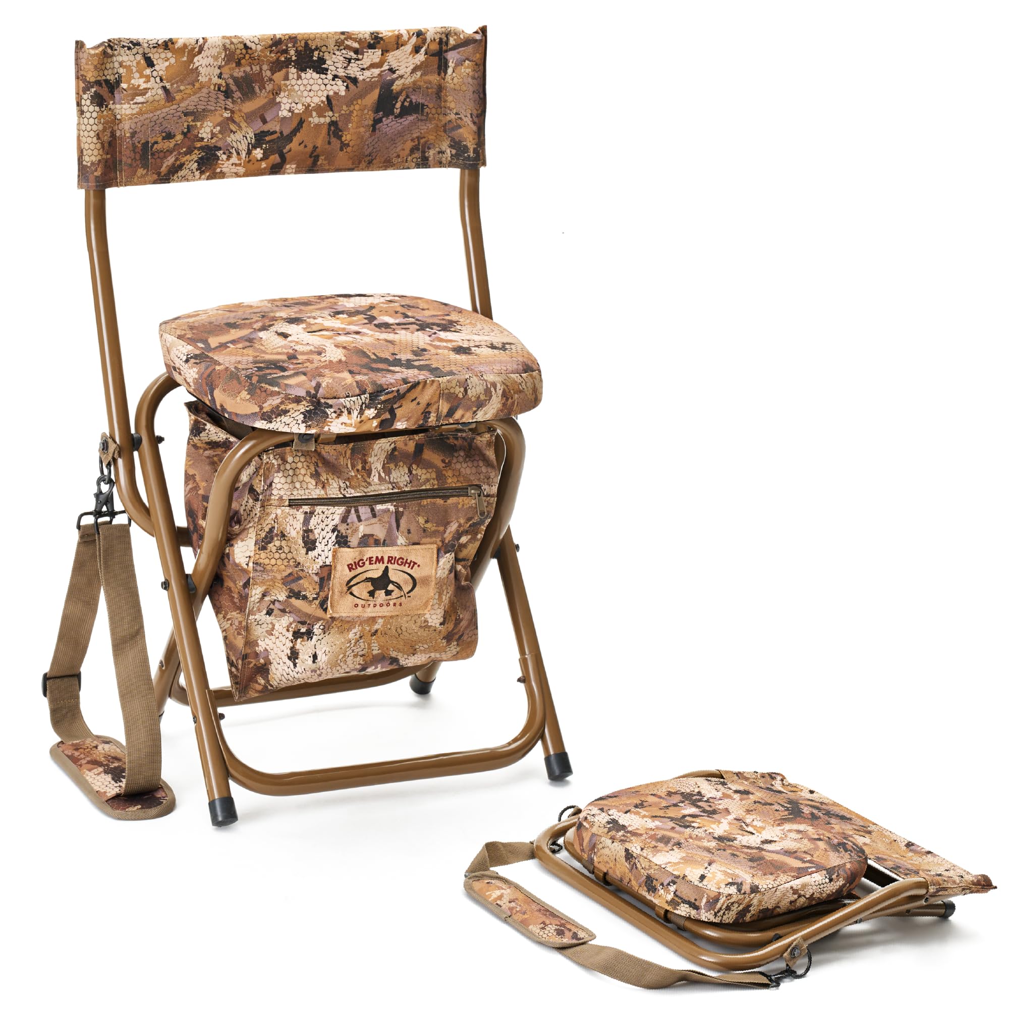 Amazon.com: Rig'Em Right Waterfowl Hyde Hunting Stool for Blinds and ...