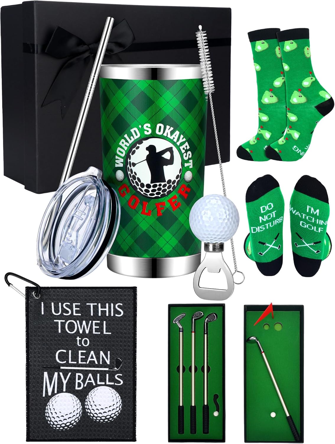 Amazon.com : Nitial Golf Lover Gifts Set for Men Includes 20 oz Golf ...