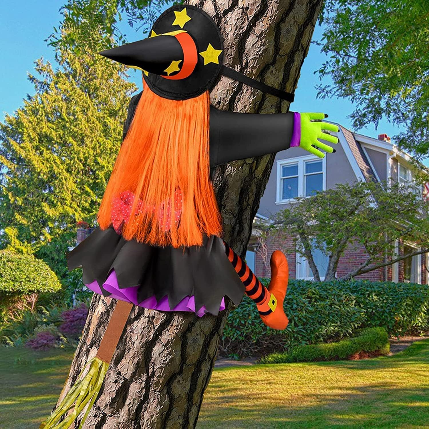TAIMEI Bruja en árbol para Halloween, Decoración Colgante De árbol De ...