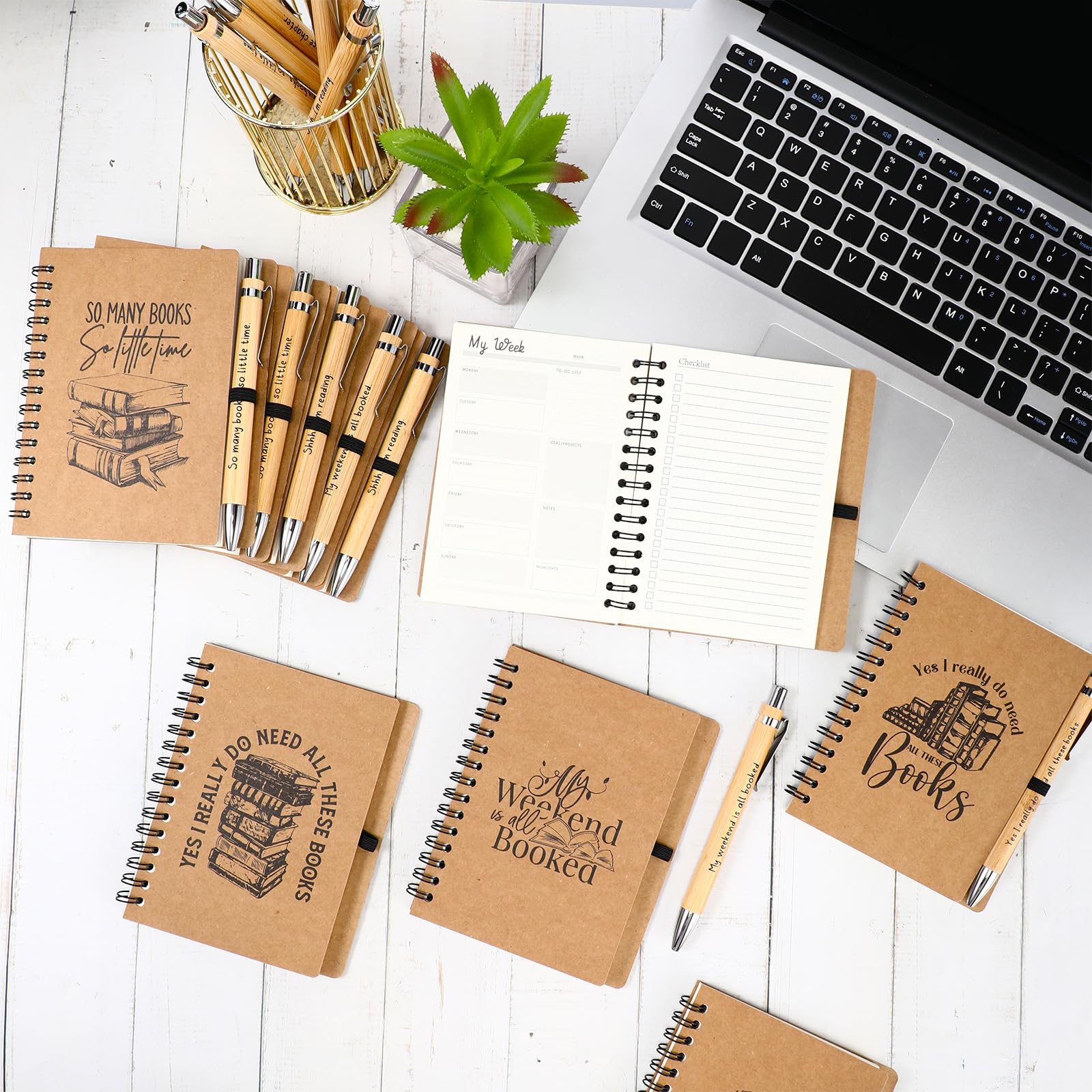 Snapklik.com : Thenshop 10 Set Book Lovers Gifts Inspirational Spiral ...