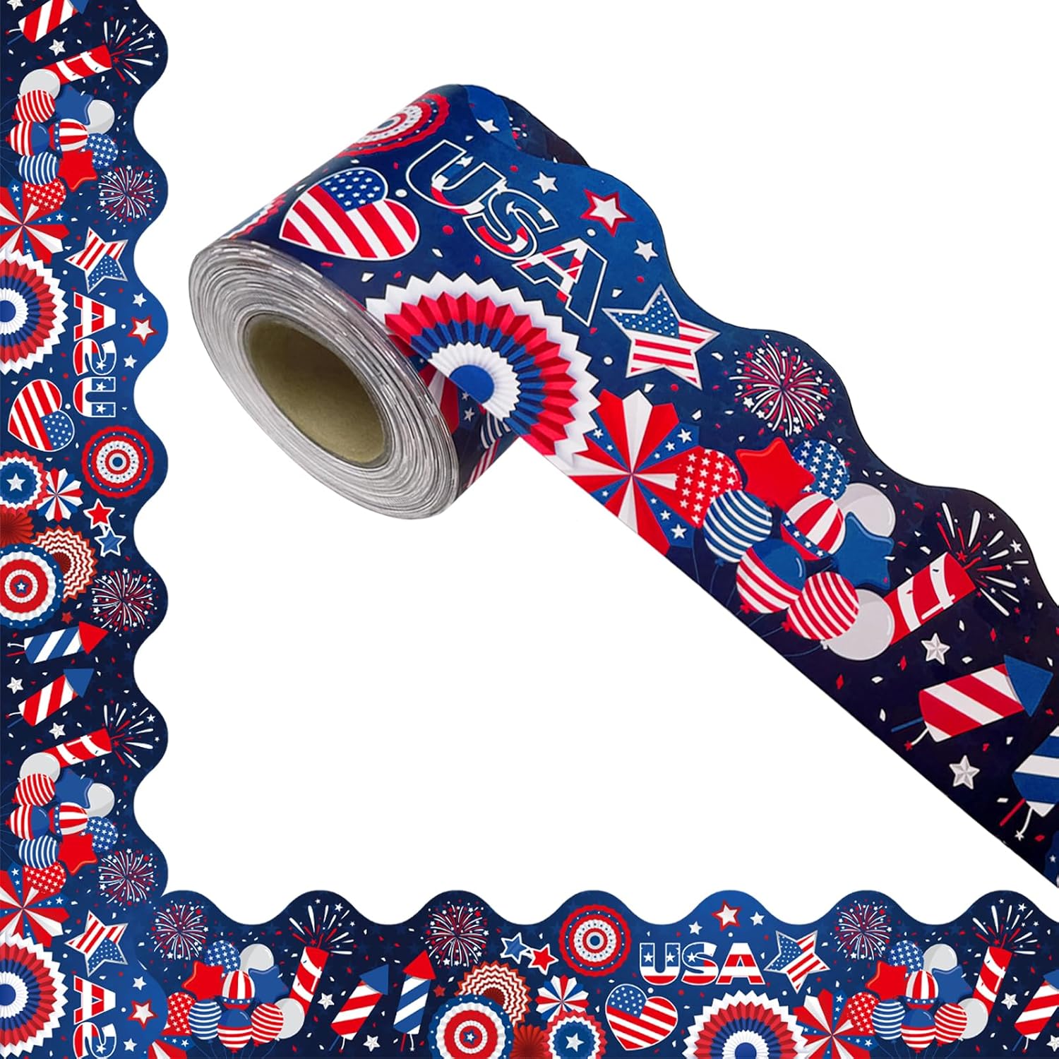Amazon.com: 69ft Bulletin Board Borders,Patriotic Bulletin Board ...