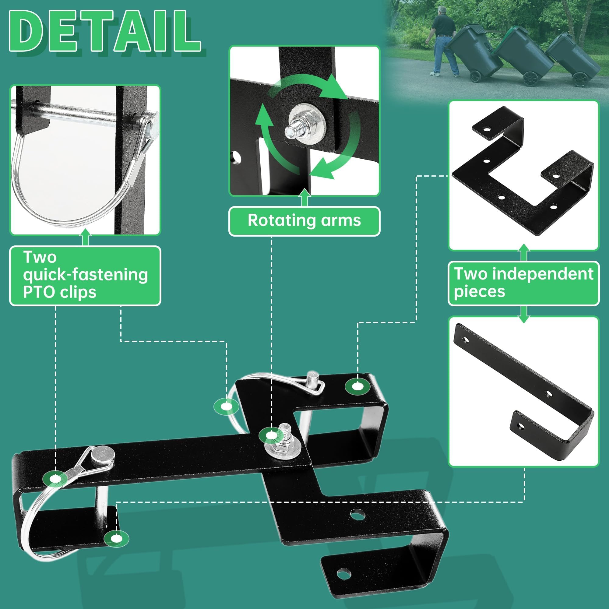 Snapklik.com : Universal Can Couplers Receiver Multiple Wheeled Trash ...