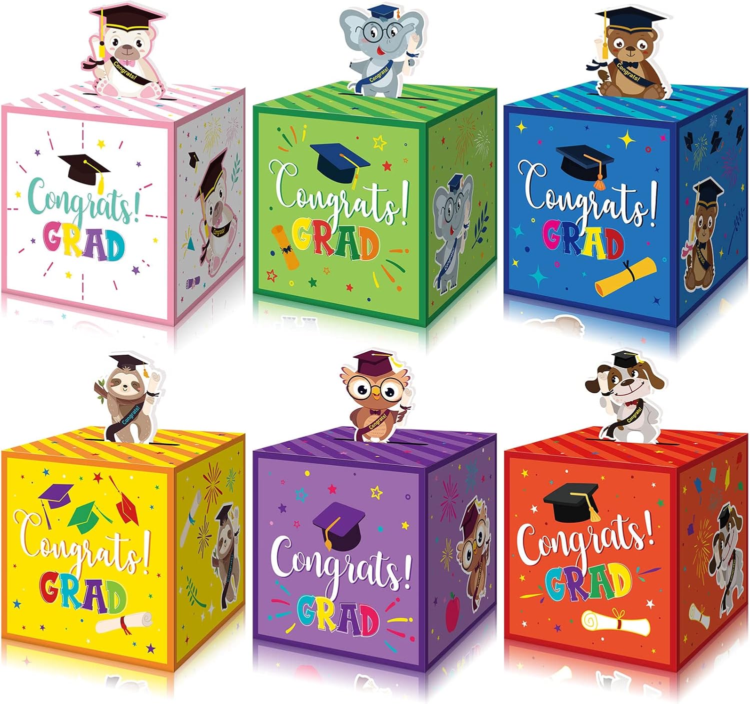 Amazon.com: 48 Pcs Graduation Party Favors Boxes Small Congrats Grad ...