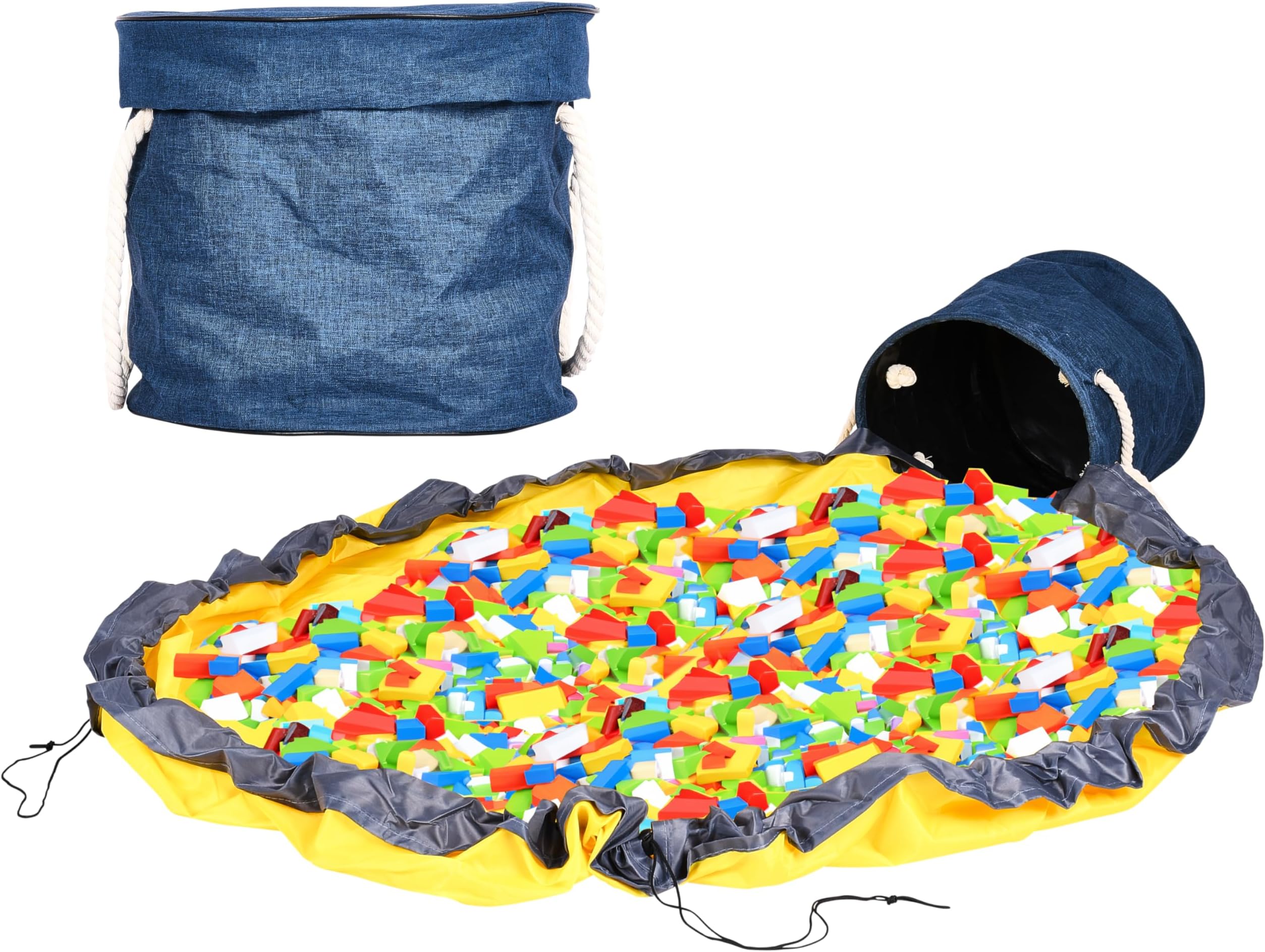 Amazon.com: BBpara - Toy Storage Basket Play Mat for Building Bricks ...