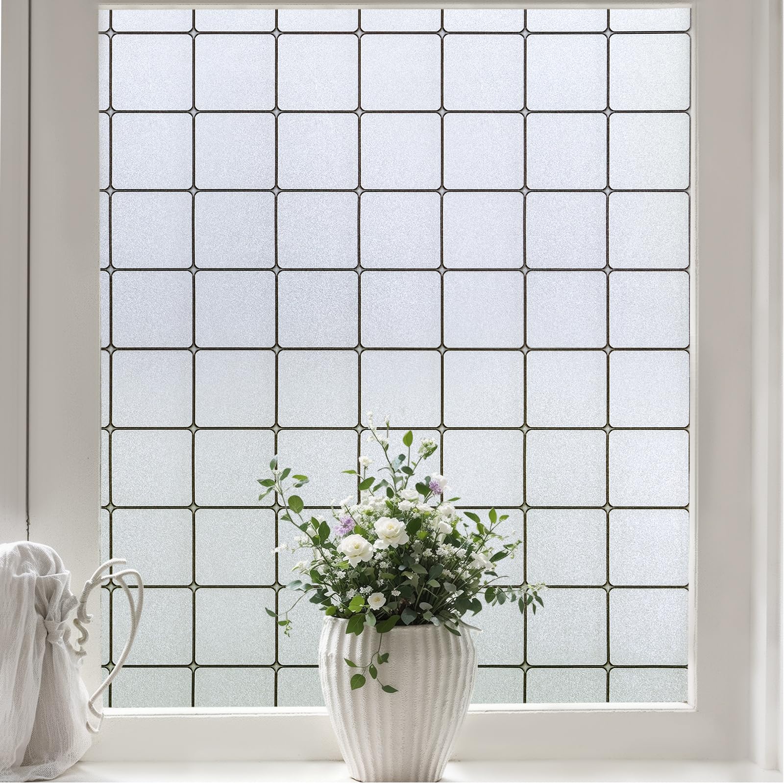 Amazon.com: Windimiley Window Privacy Film Frosted Glass Static Cling ...