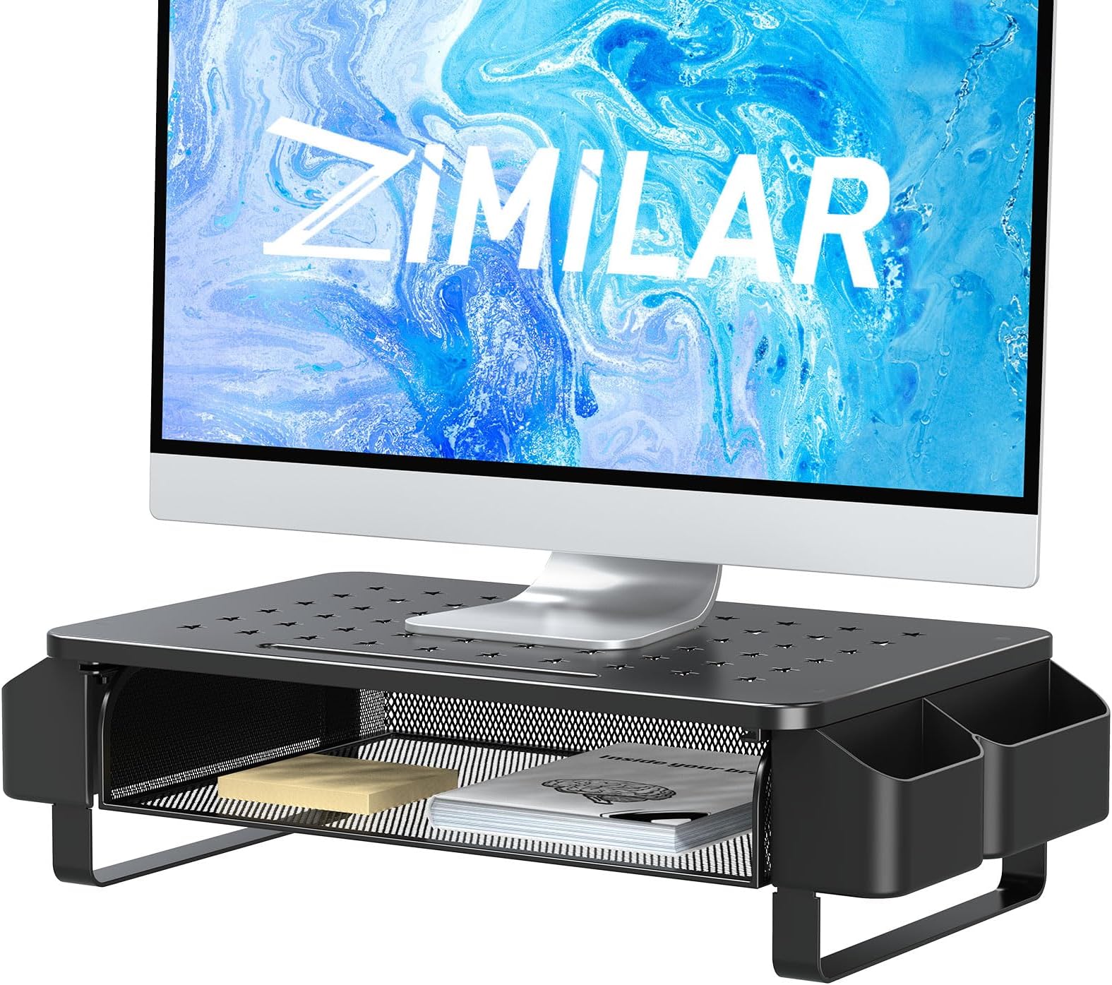 Amazon.com: Monitor Stand Riser, Foldable Computer Laptop Riser Shelf ...