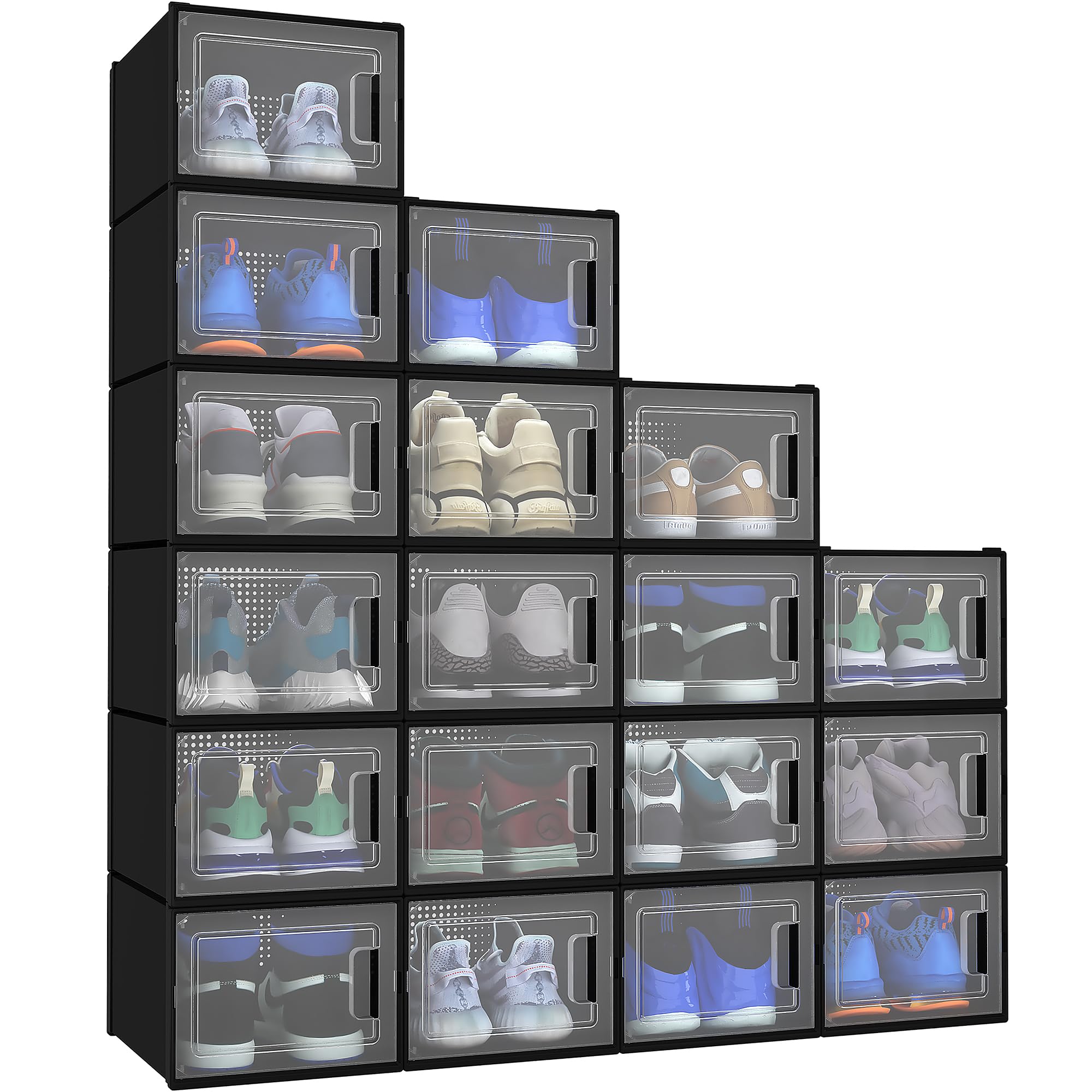 Amazon.com: YITAHOME 18 Pack X-Large Shoe Storage Boxes, Stackable Shoe ...