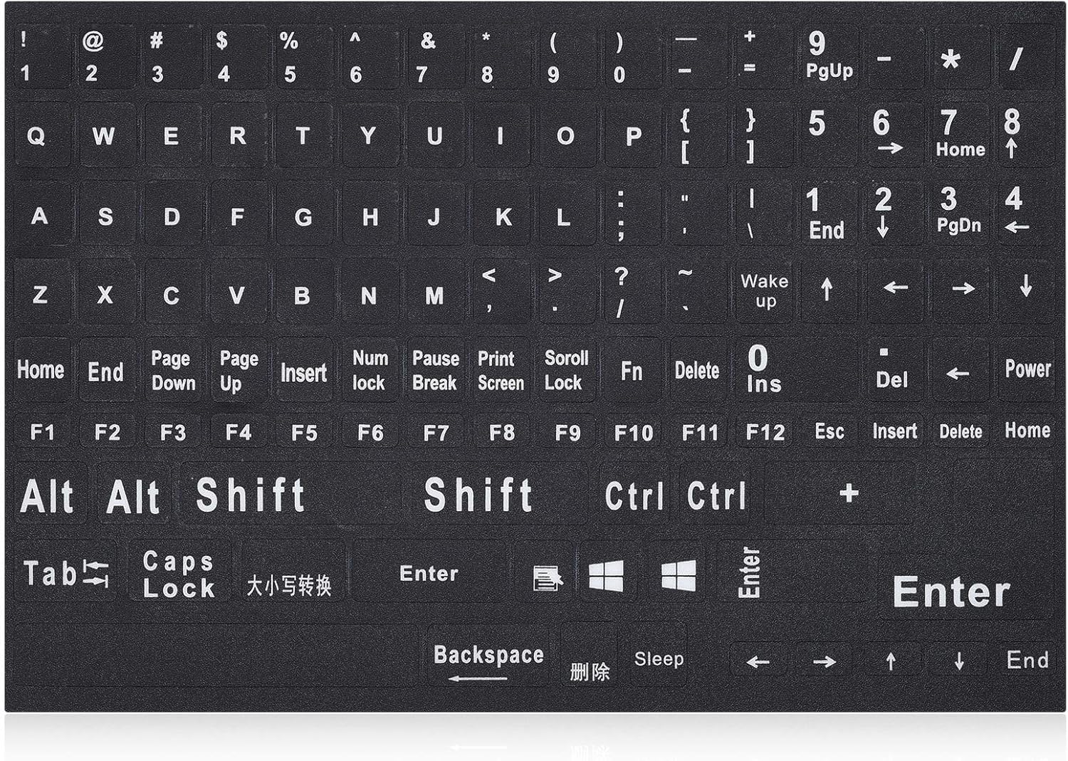 Amazon.com: Universal English Keyboard Stickers for PC Computer Laptop ...