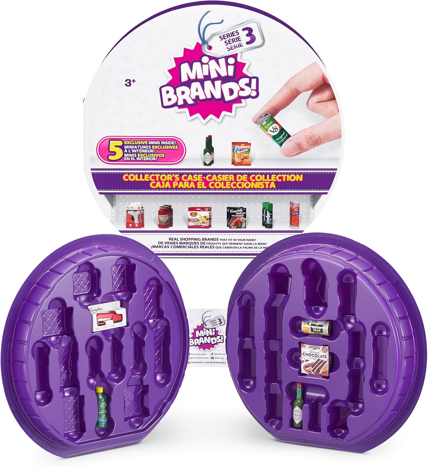 Mini Brands Series 3 Collector's Case by ZURU - Kids Toy, Includes Real ...