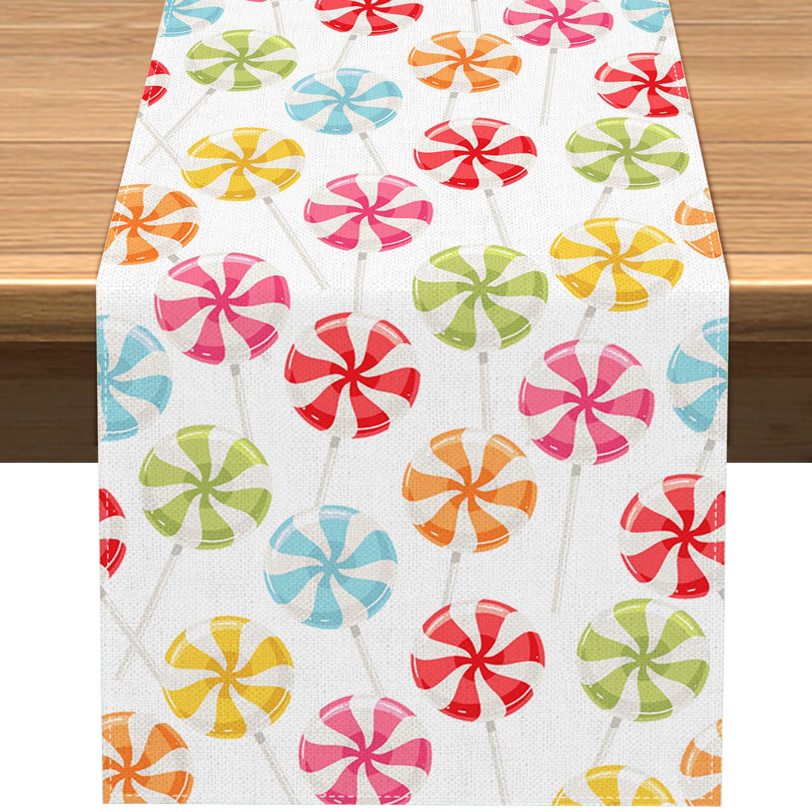 Amazon.com: Vohado Sweet Candyland Christmas Table Runner Candy Land ...