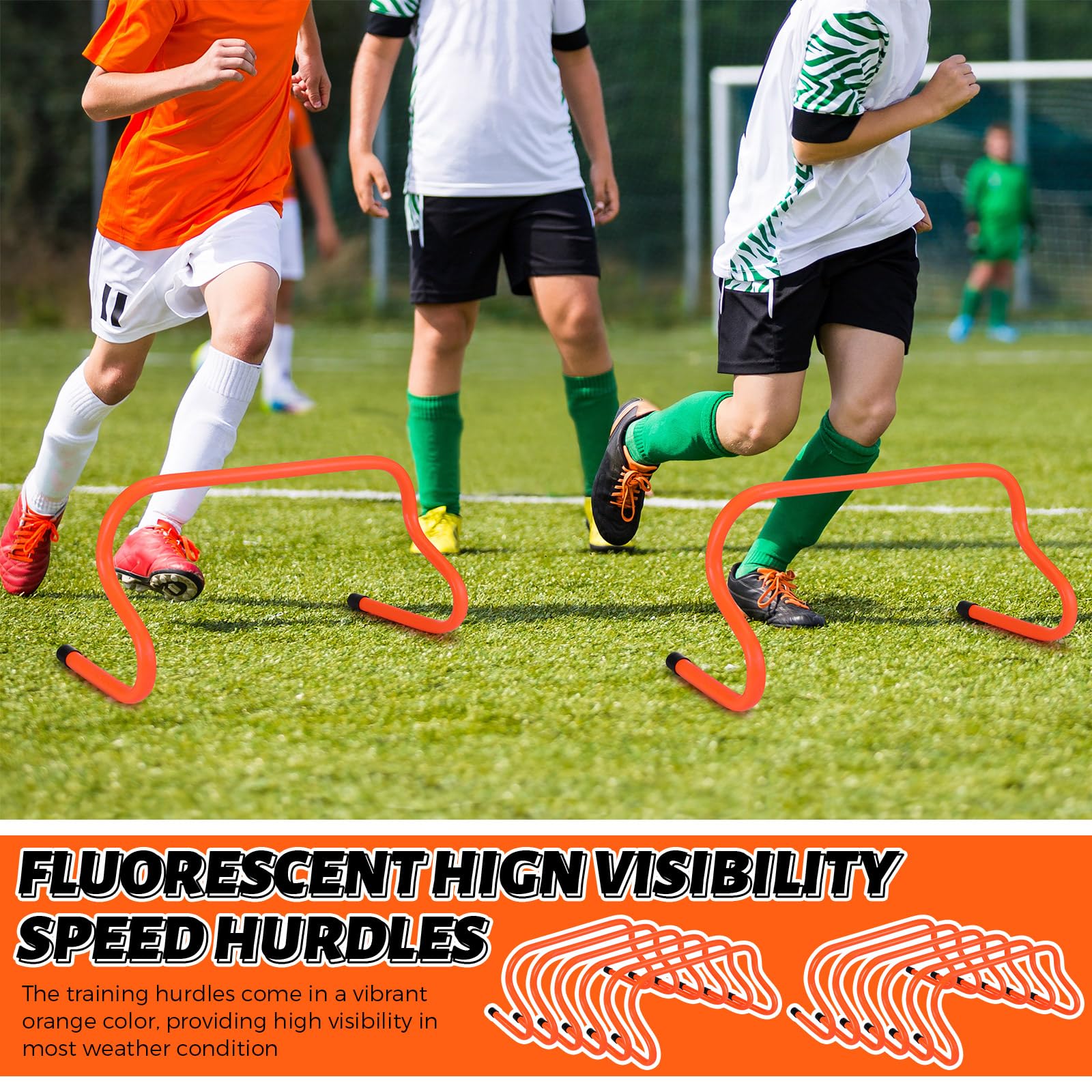 Wettarn 12 Pcs 9" Speed Training Agility Hurdles for Athletes Training ...