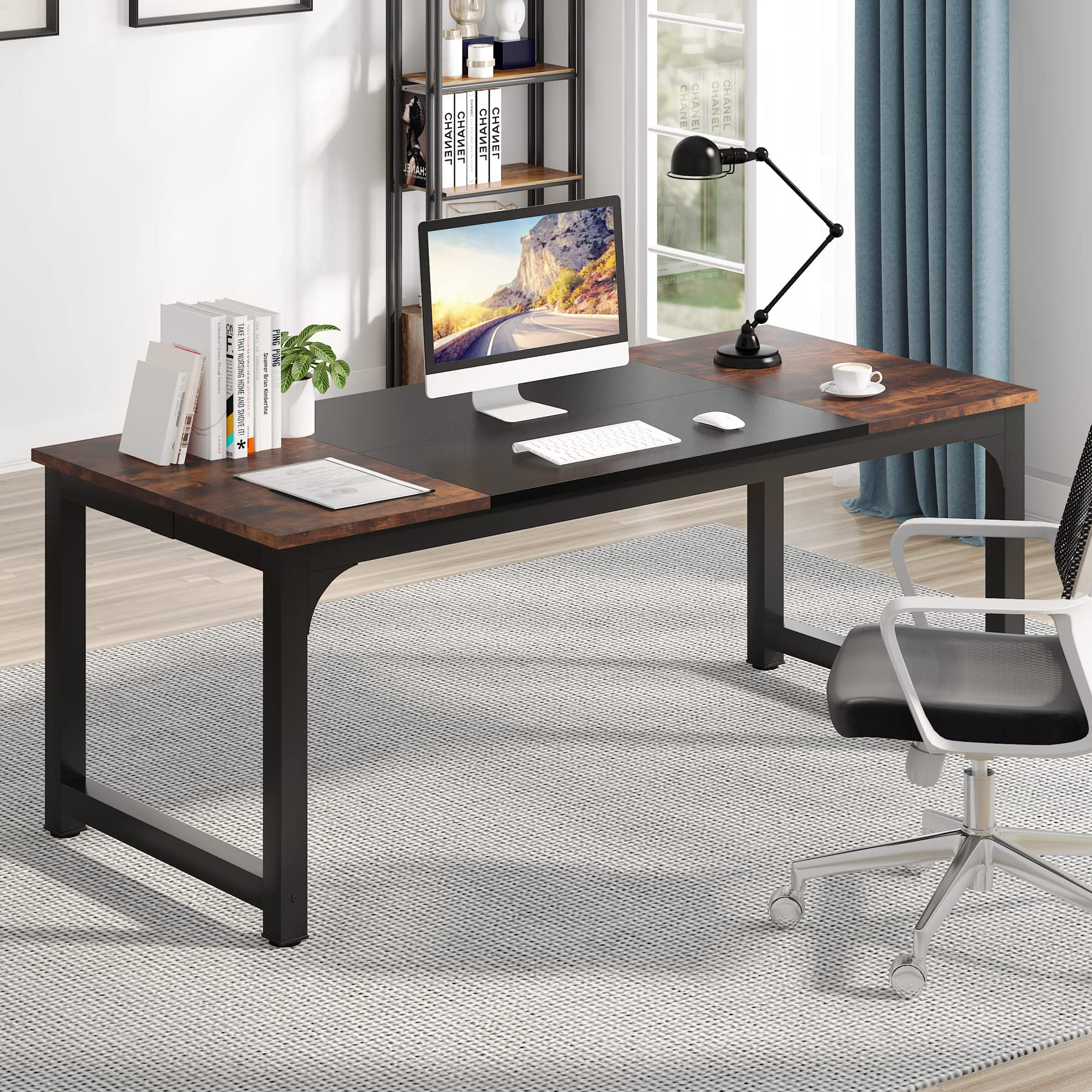 Snapklik.com : Modern Computer Desk, 70.8 X 31.5 Inch Large Office Desk ...