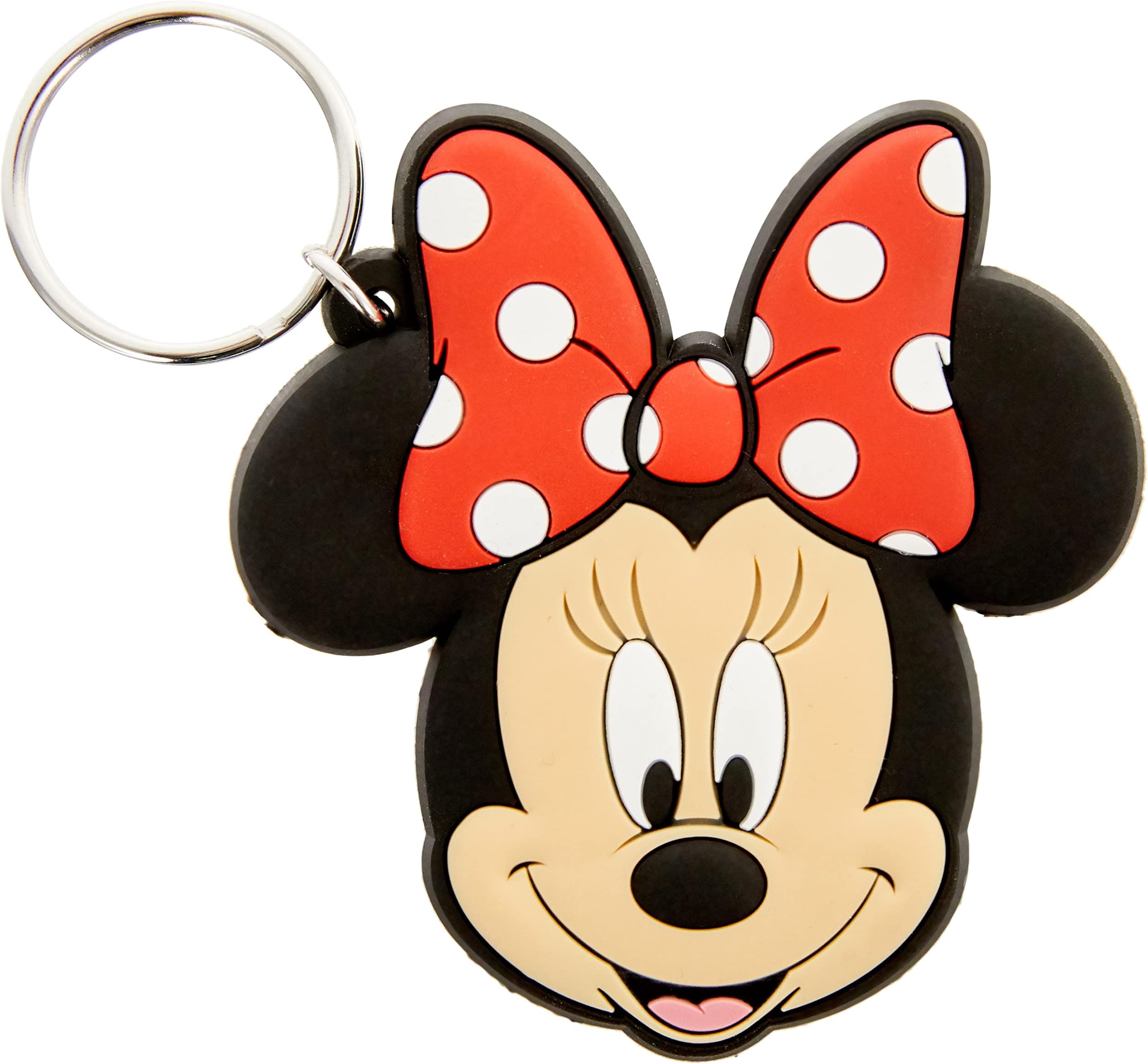 Disney Junior RK38321C Minnie Mouse-Head Rubber Keychain, Multicoloured ...