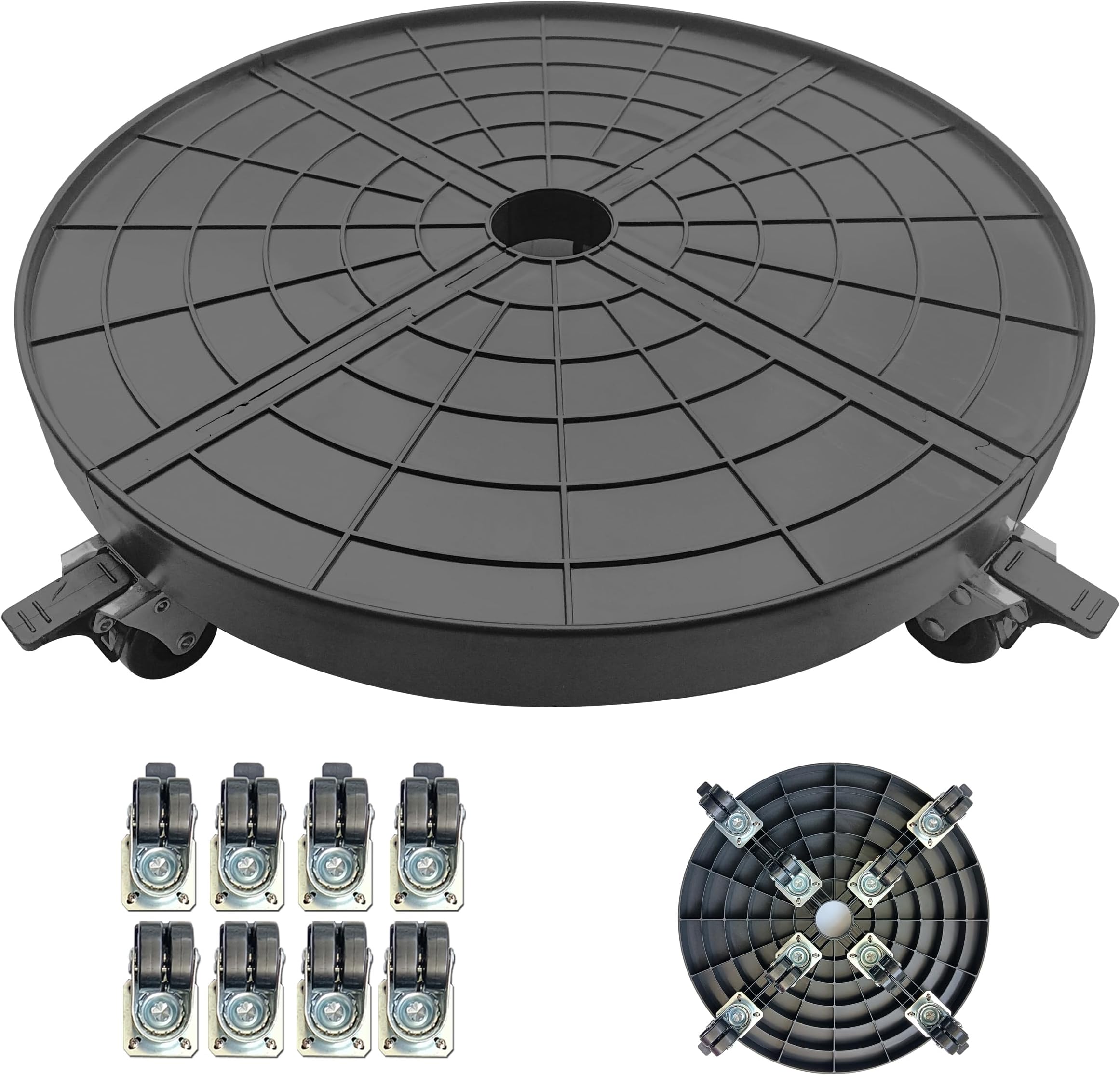 Amazon.com : 2 Pcs 16 Inch Metal Plant Stand with Lockable Wheels Heavy ...