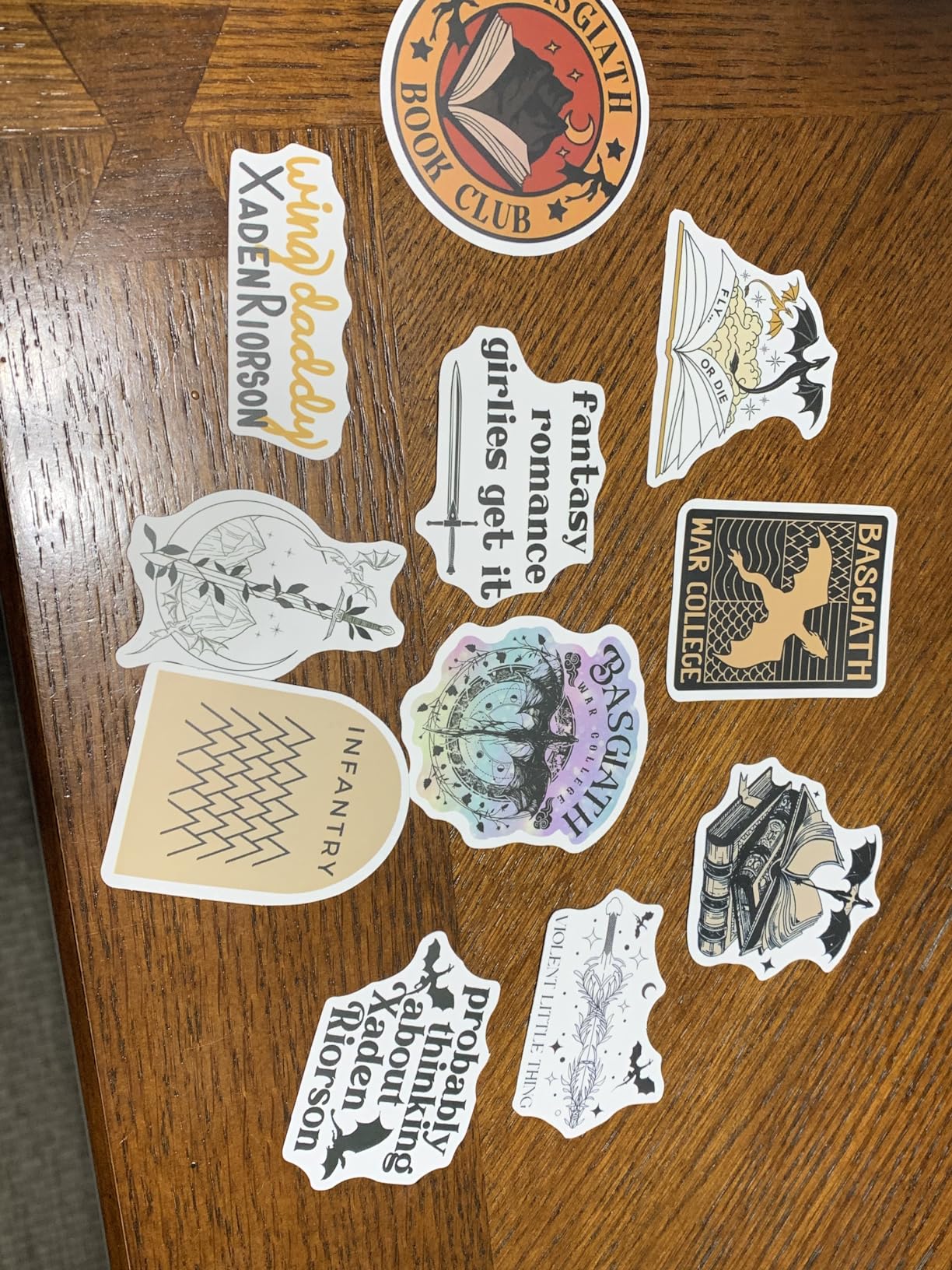 Amazon.com: 100Pcs Fourth Wing Stickers Vinyl Waterproof Stickers for ...