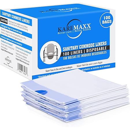 Amazon.com: Lunderg Commode Liners - Value Pack 100 Count Universal Fit ...
