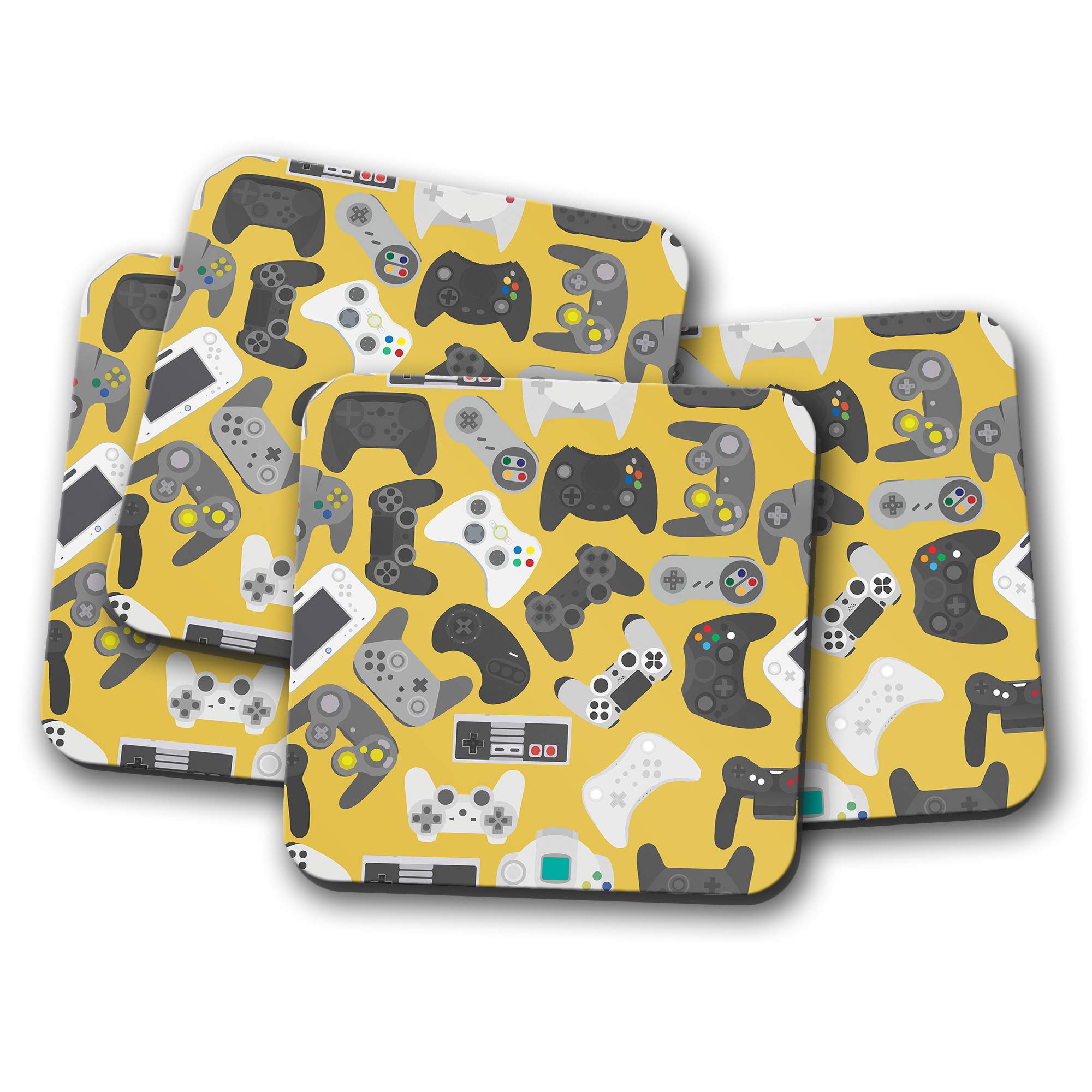 4 Set - Gamer Controls Coaster - Controller Gaming Games Console #8818 ...