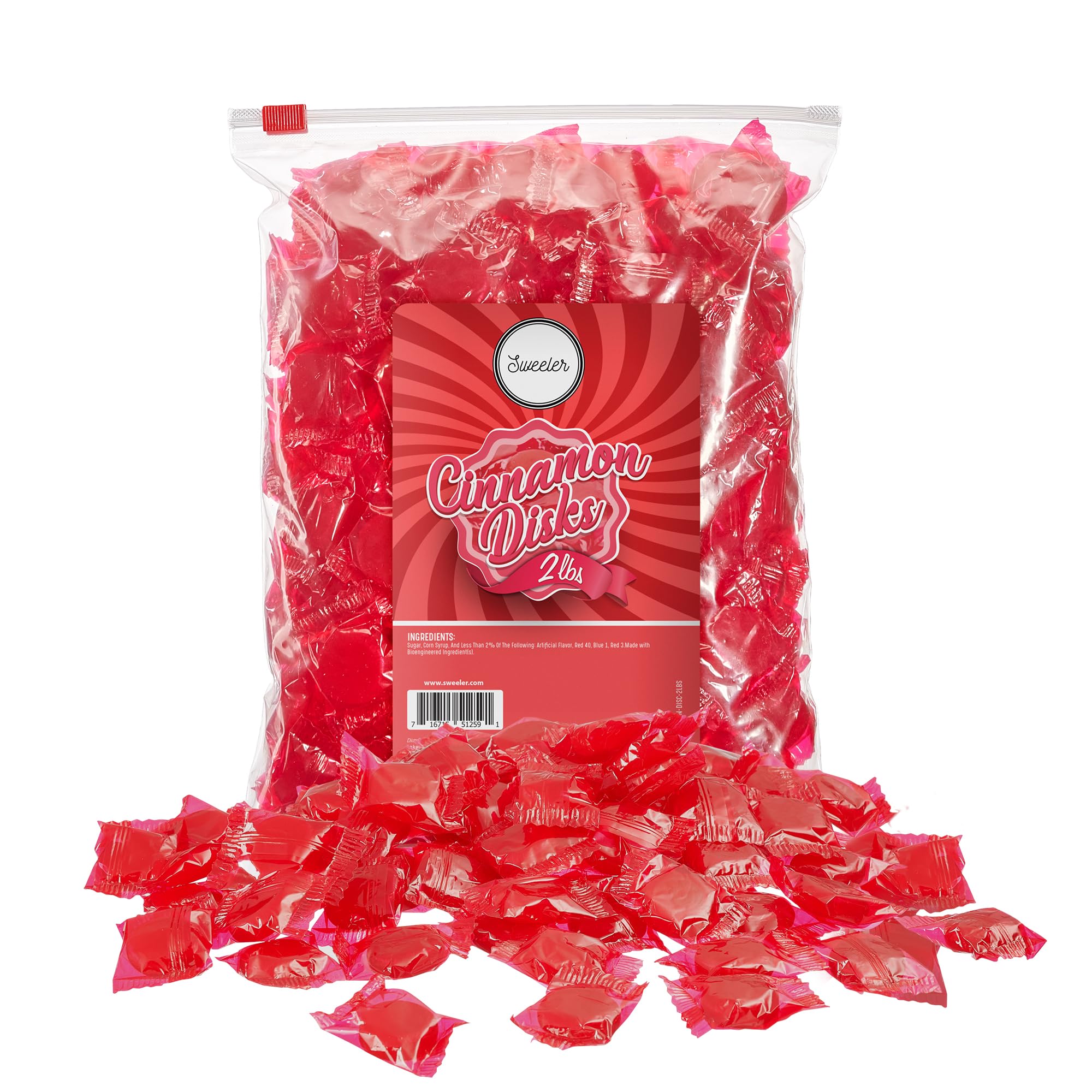 Amazon.com : Cinnamon Disc Candy, Red Disk, Individually Wrapped - 2LB ...